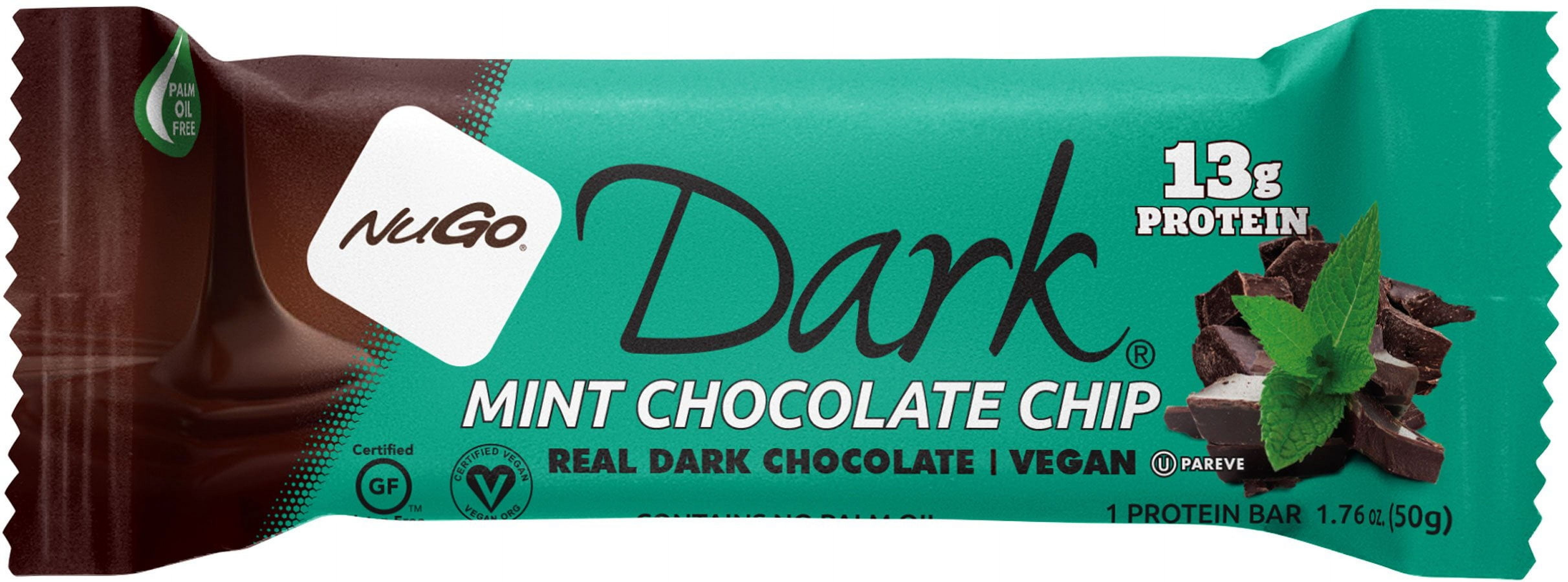 Pack of 4 NuGo 13g Protein Bar - Mint Chocolate Chip - 1.76 oz ...