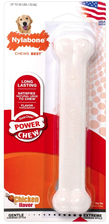 [Pack of 4] Nylabone Dura Chew Bone Chicken Flavor Giant 1 count ...