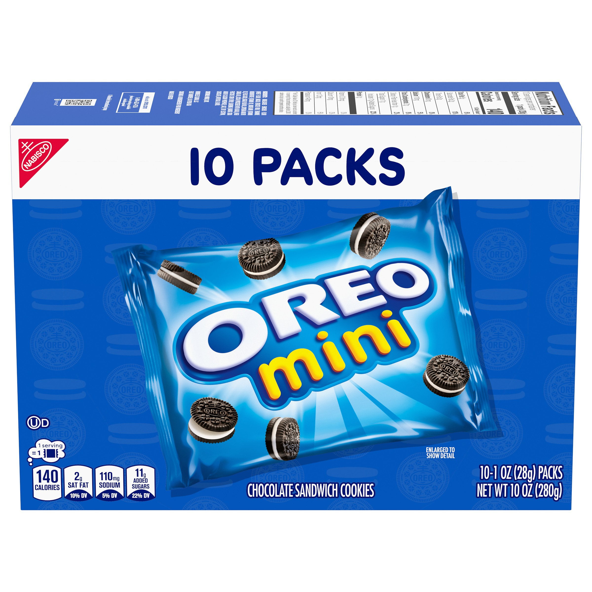 Pack of 4 OREO Mini Chocolate Sandwich Cookies Multipack 1 oz Bags - 10 ...