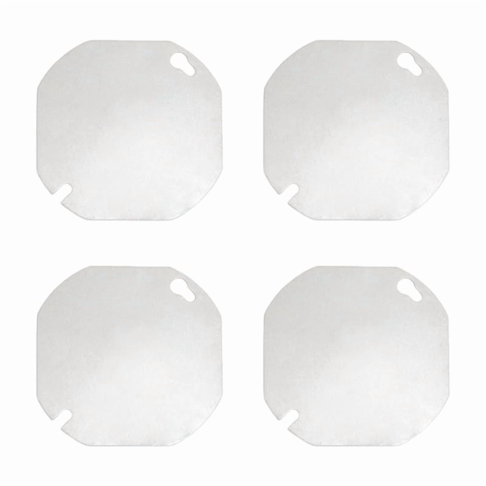 Pack of 4 Octagonal Electrical Box Covers Sturdy Metal Junction Box ...