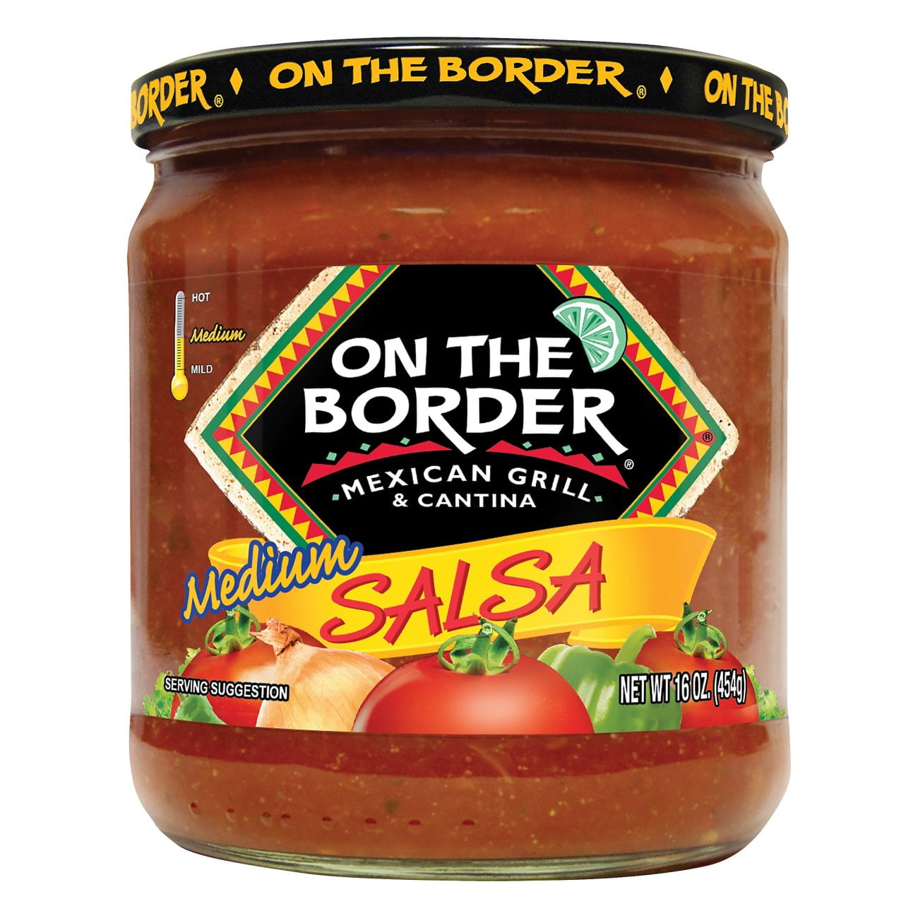 Pack of 4 On The Border Medium Salsa - 16 oz - Package may vary ...