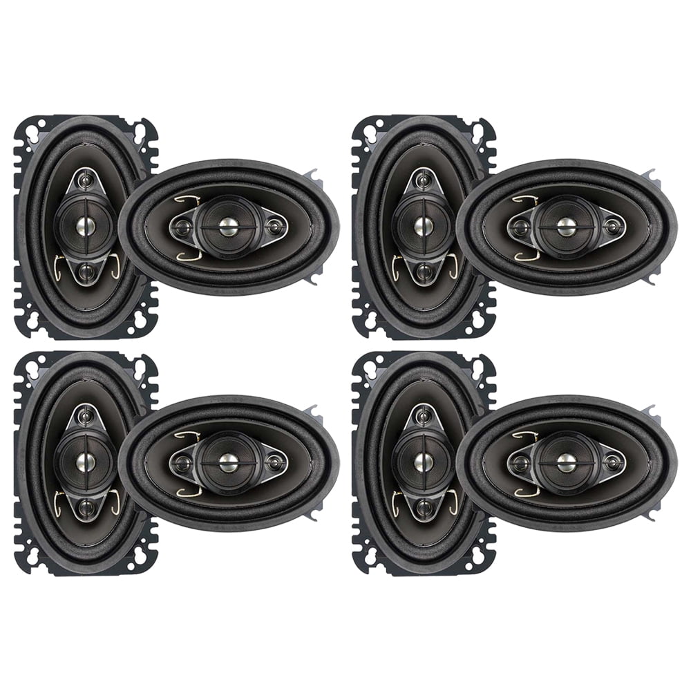 (Pack of 4) PIONEER TS-A4670F 4"" x6 4-Way Coaxial Speaker, Black(Pair ...