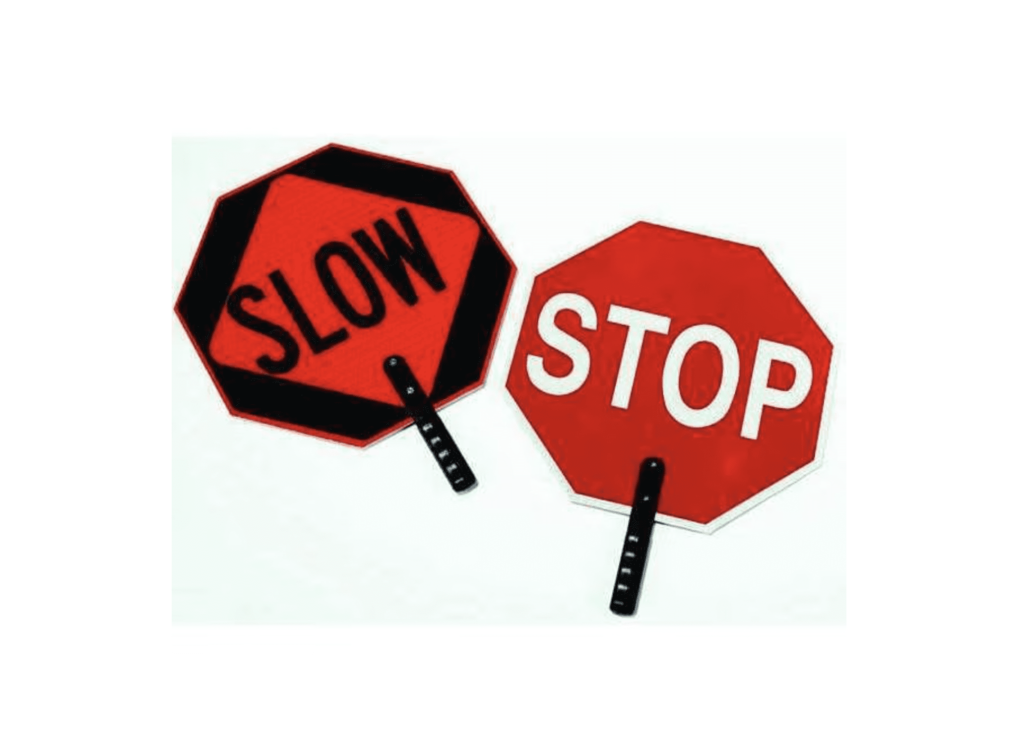 (Pack of 4) Paddle Sign, Stop/Slow, Plastic - Walmart.com