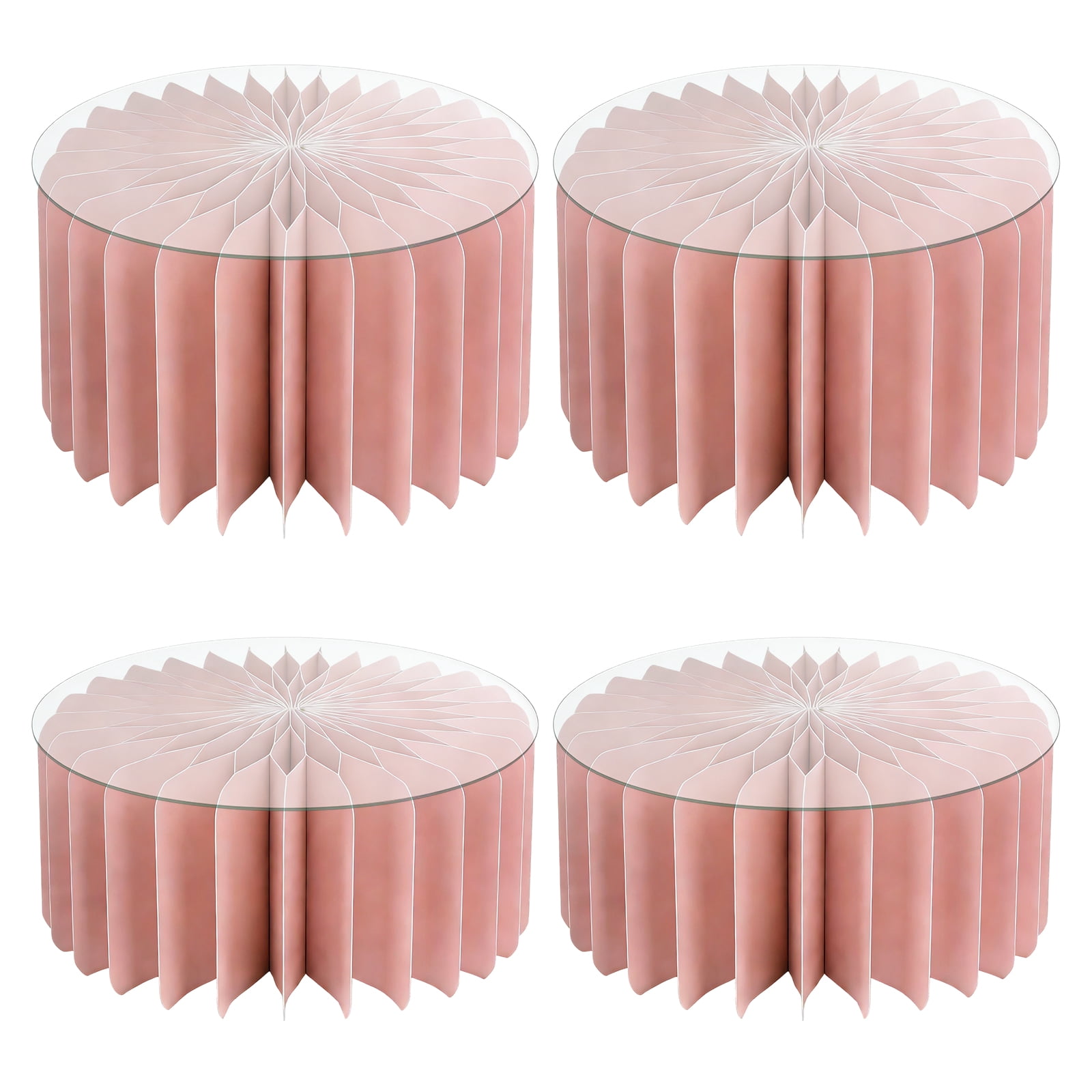 Pack of 4 Paper Dessert Stands Foldable Design Feature Multiple Tiers ...