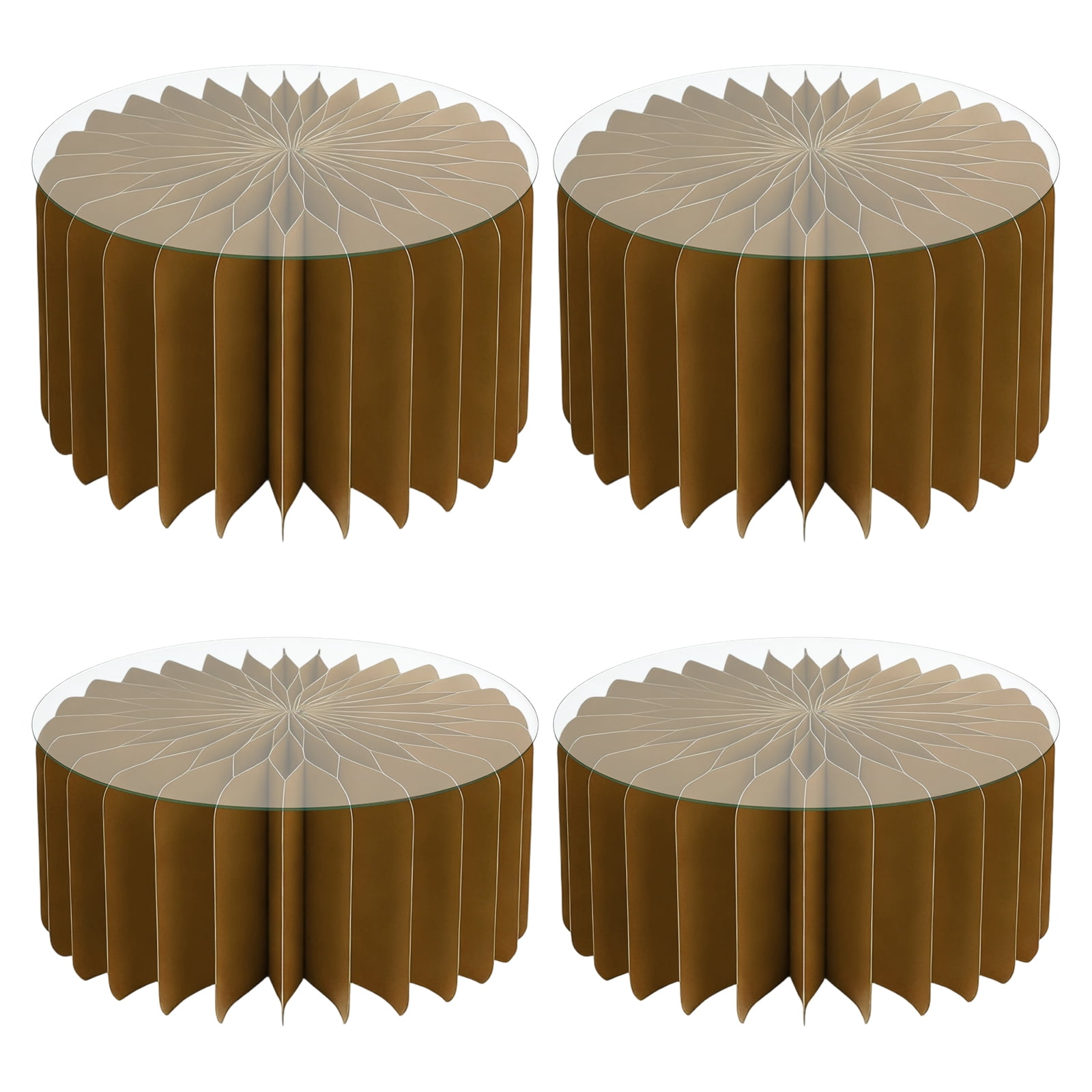 Pack of 4 Paper Dessert Stands Foldable Design Feature Multiple Tiers ...