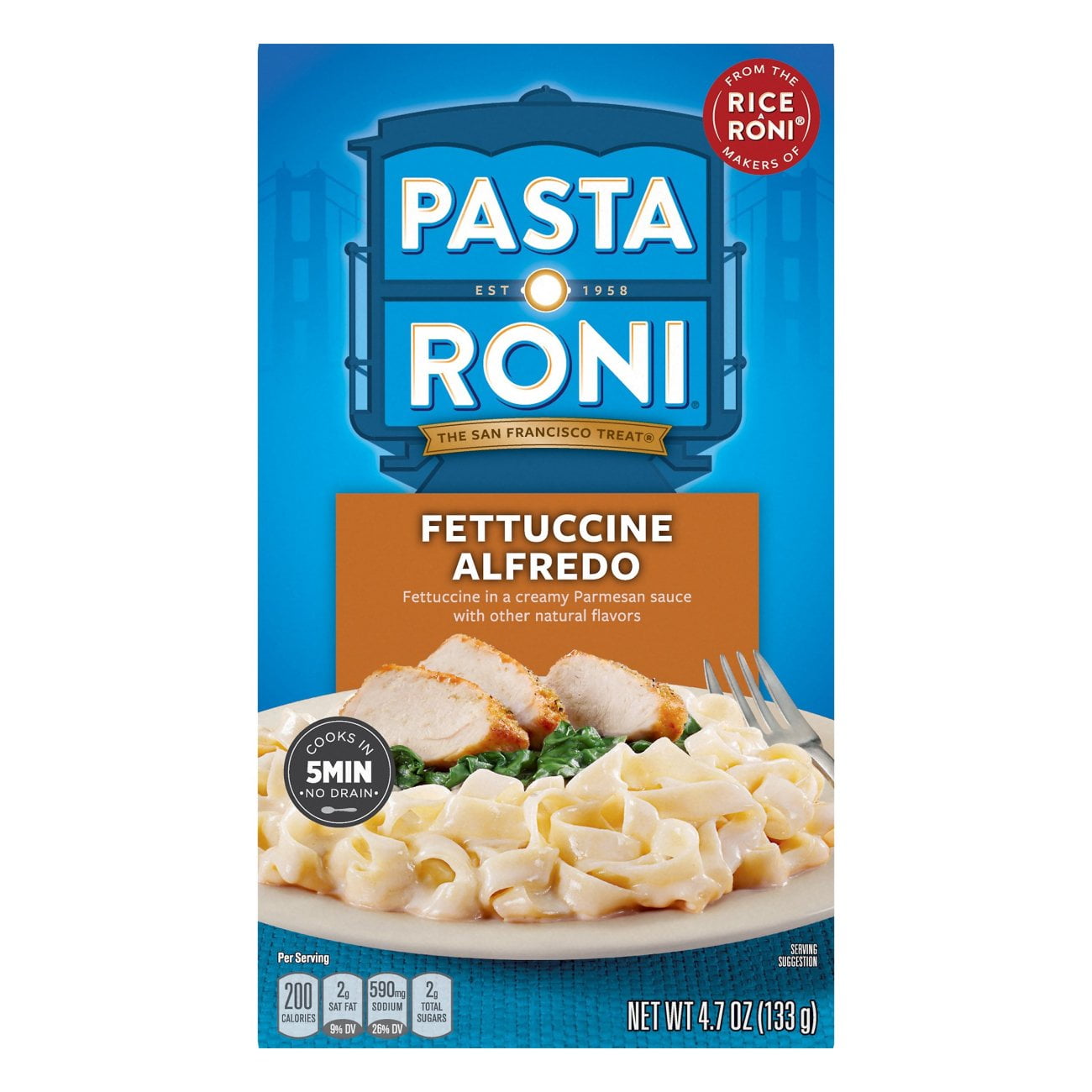 Pack of 4 Pasta Roni Fettuccine Alfredo Pasta - 4.7 oz - Package may ...
