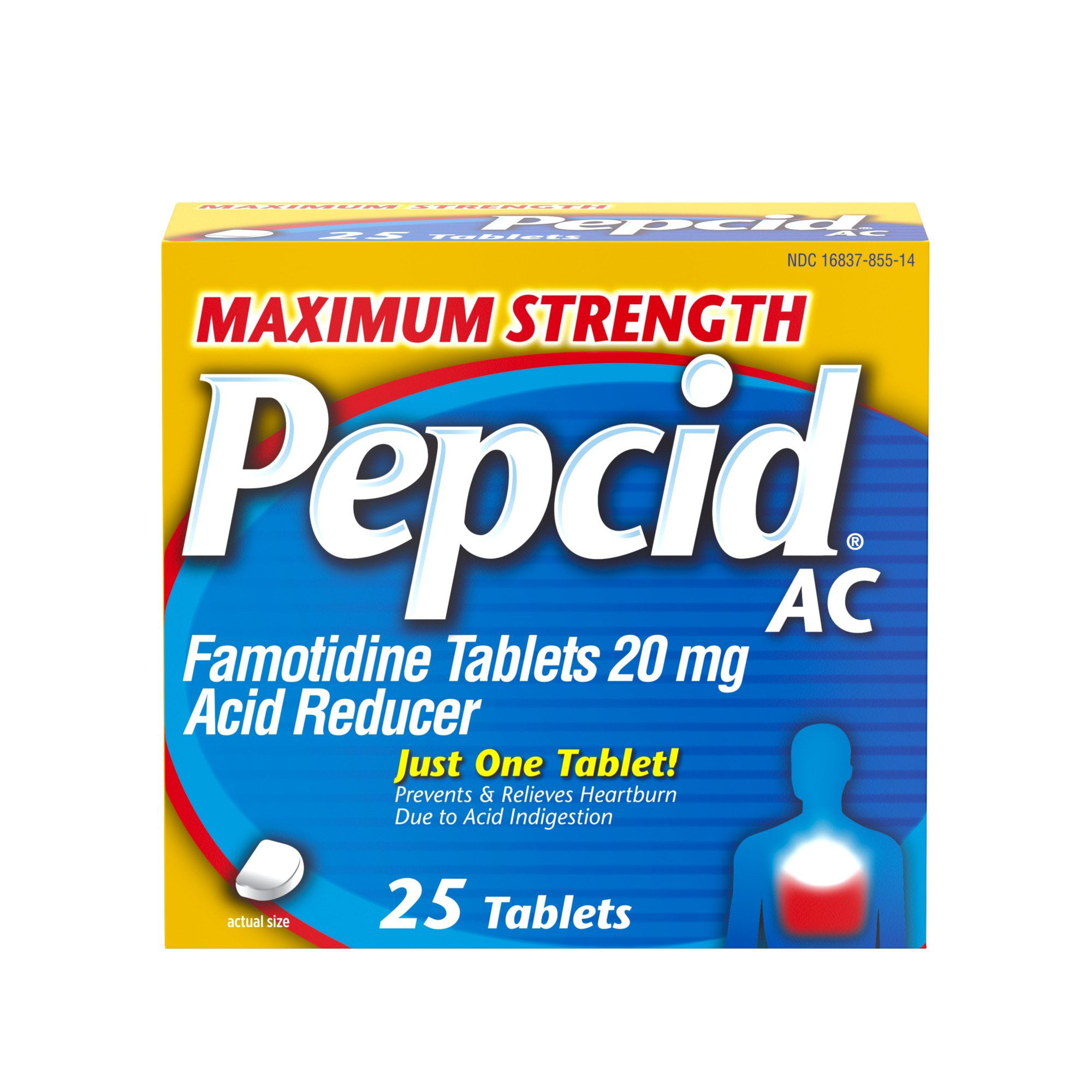 Pack of 4 Pepcid AC Maximum Strength Tablets - 25 ct - Package may vary ...
