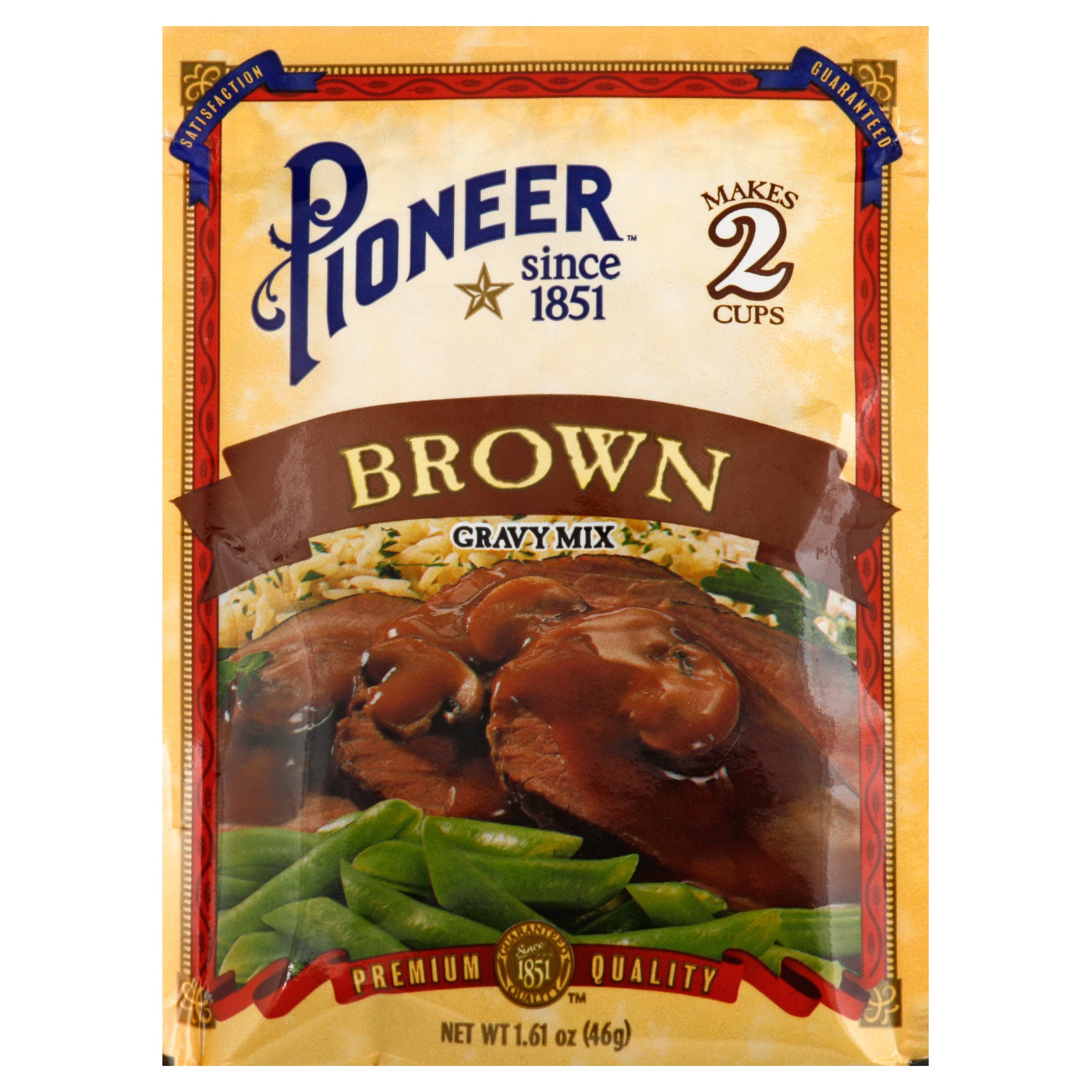 Pack of 4 Pioneer Brown Gravy Mix - 1.61 oz - Package may vary ...