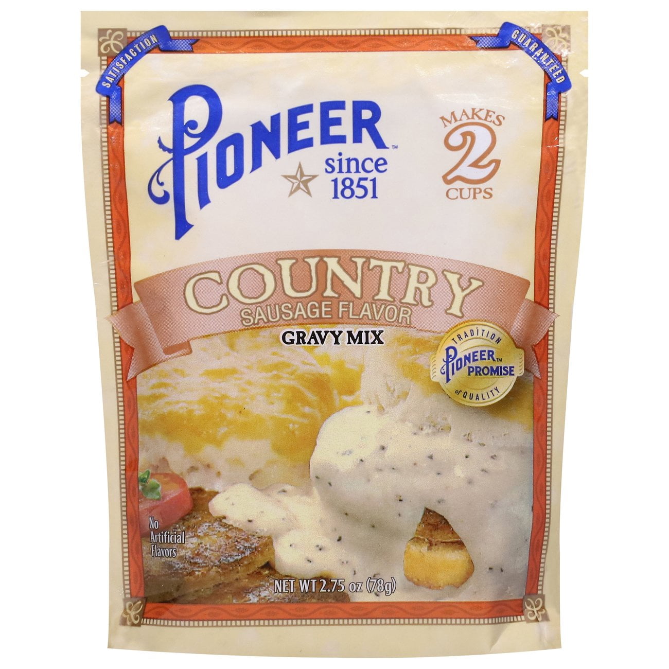 Pack of 4 Pioneer Country Sausage Flavor Gravy Mix - 2.75 oz - Package ...