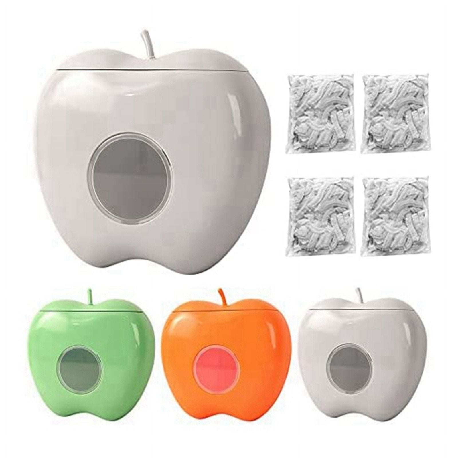 Pack of 4 Plastic Film Storage Boxes with 400 Cling Film, Removable ...