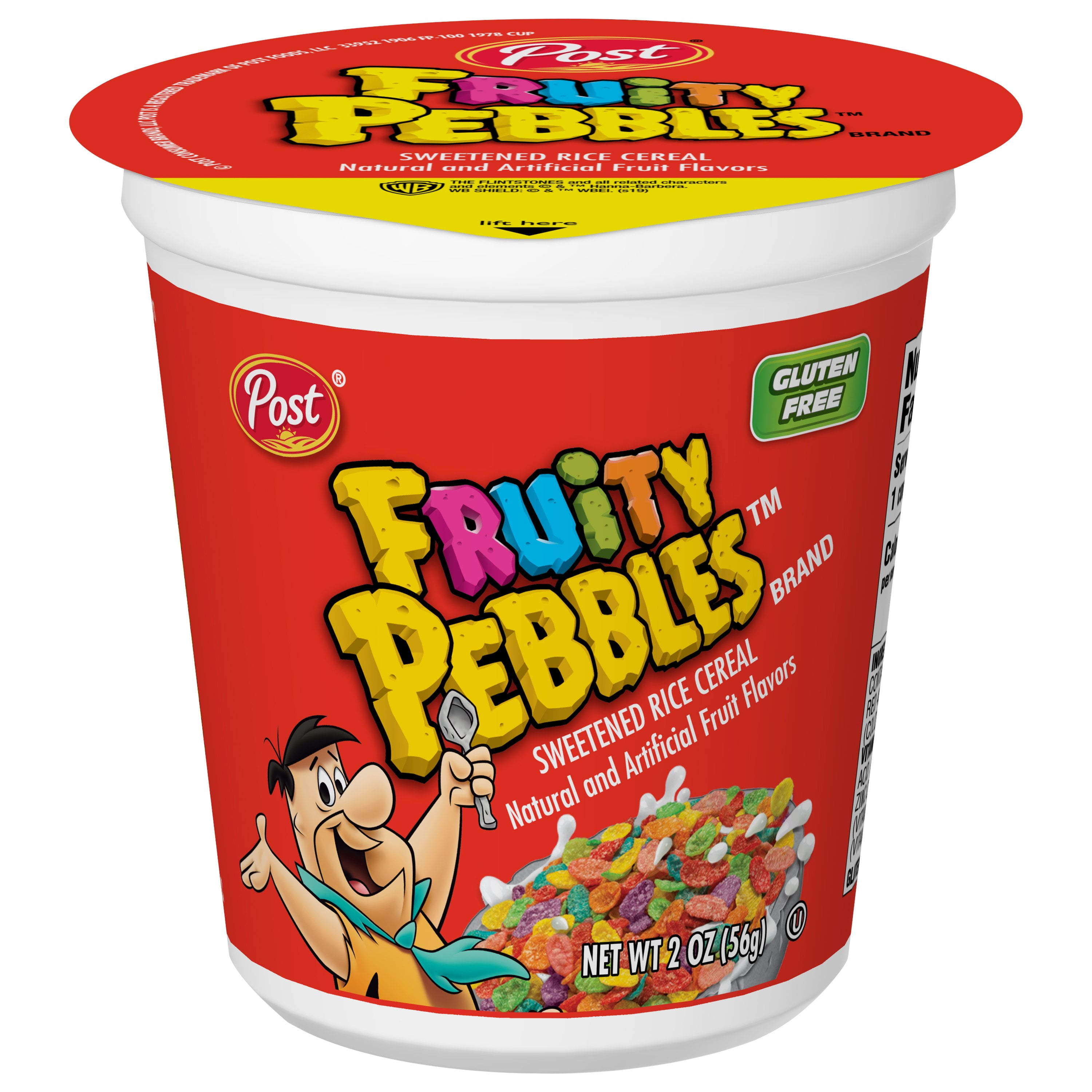 Pack of 4 Post Fruity Pebbles Cereal Cup - 2 oz - Package may vary ...