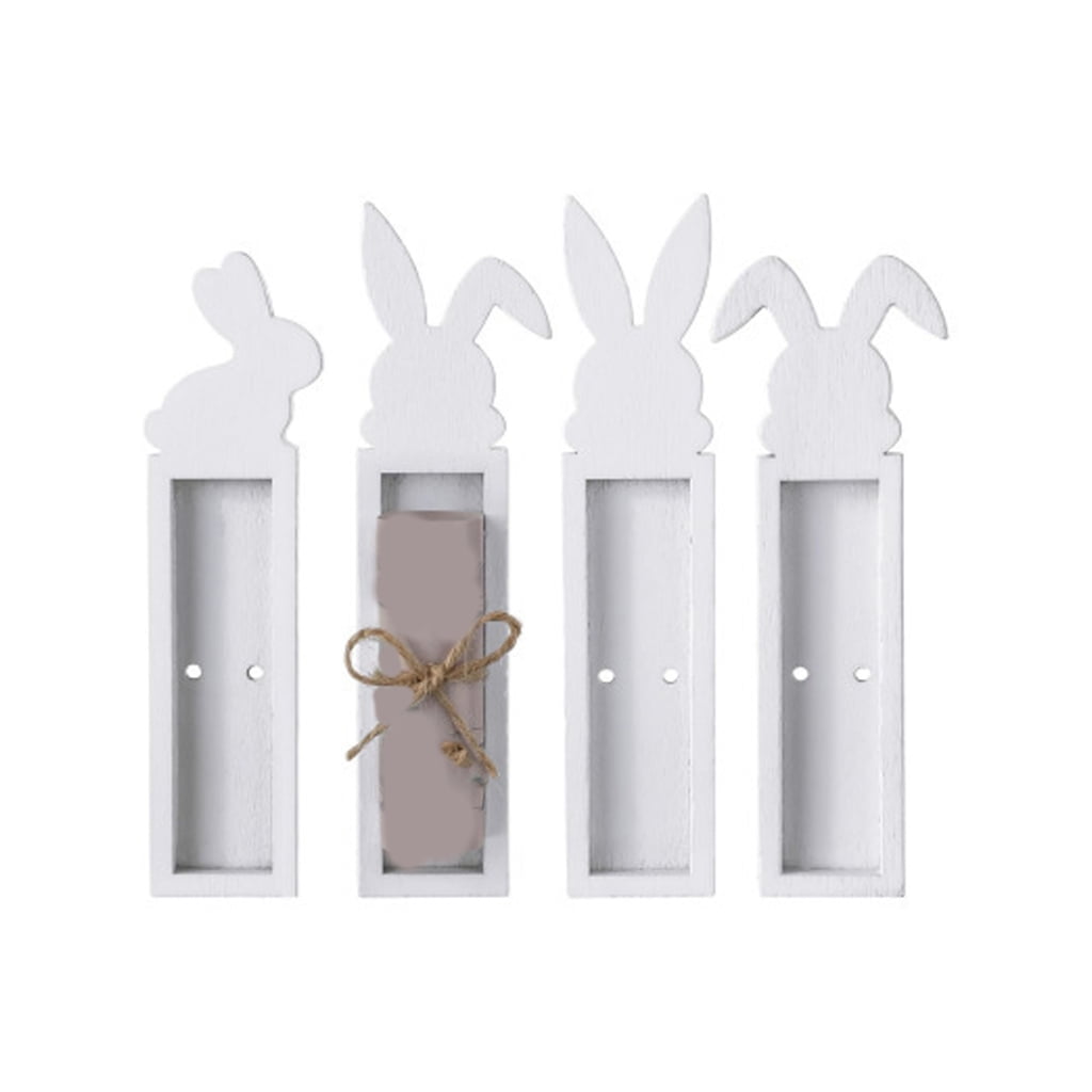 Pack of 4 Premium Timber Easter Decors Accessories for Shelf Display ...