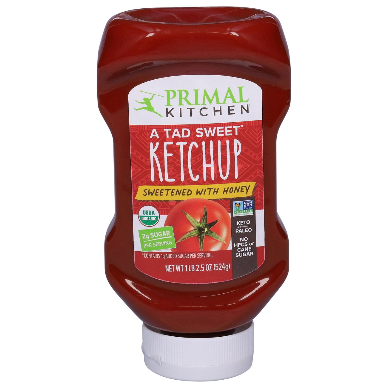 Pack of 4 Primal Kitchen Ketchup Sweetened with Honey - 18.5 - Package ...
