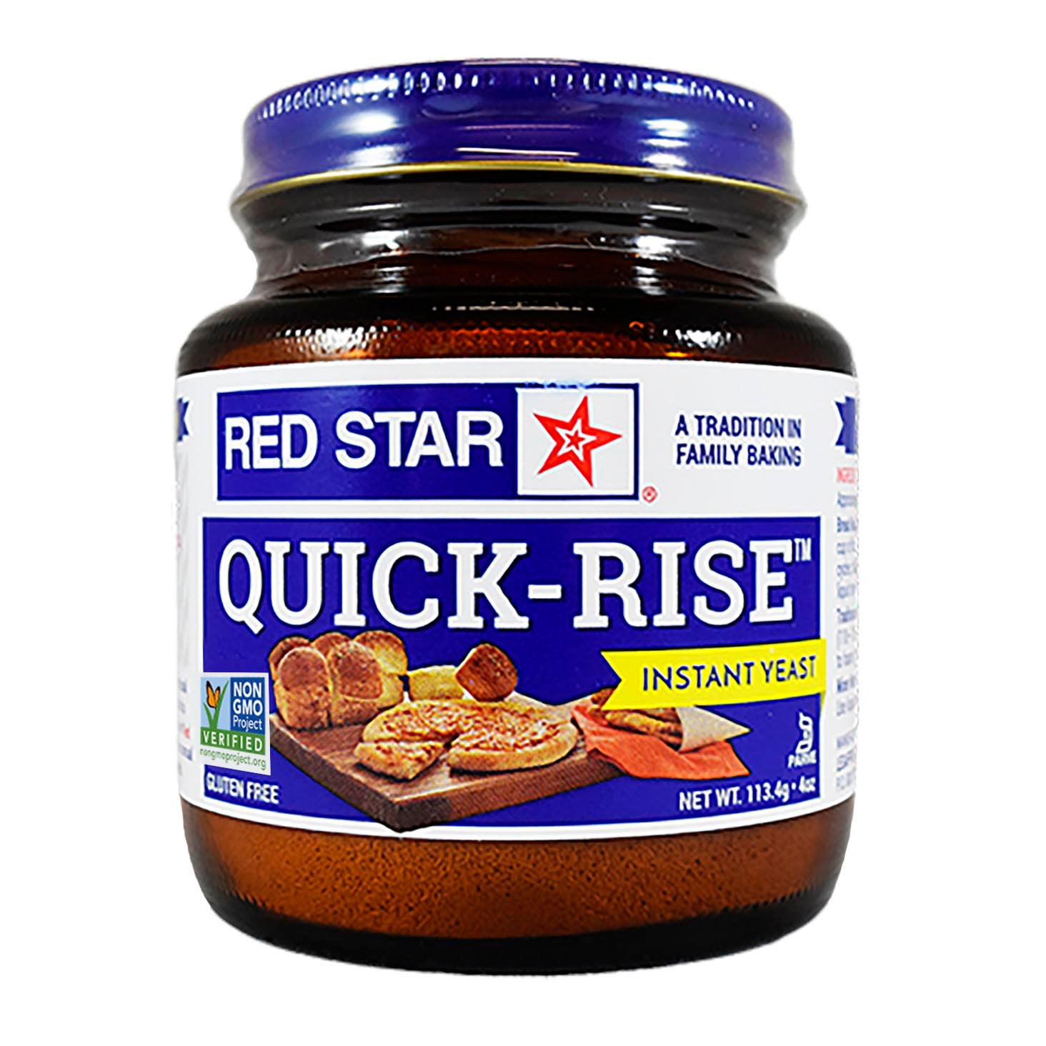 Pack of 4 Red Star Quick-Rise Instant Yeast - 4 oz - Package may vary ...