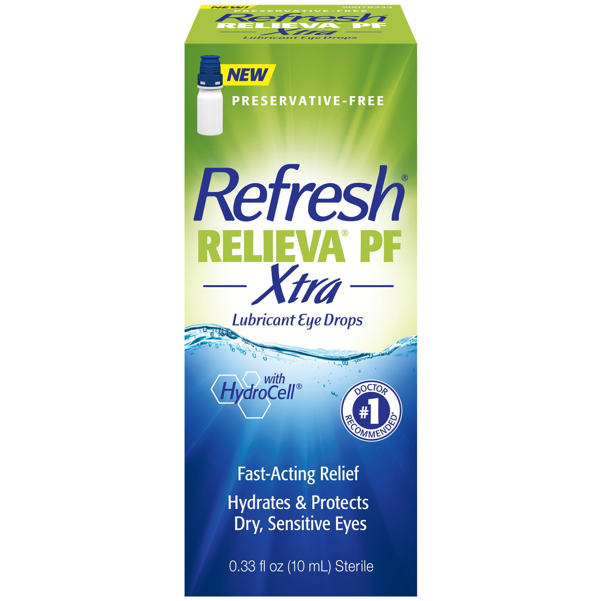 Pack of 4 Refresh Relieva PF Xtra Multidose Lubricant Eye Drops - 0.33 ...