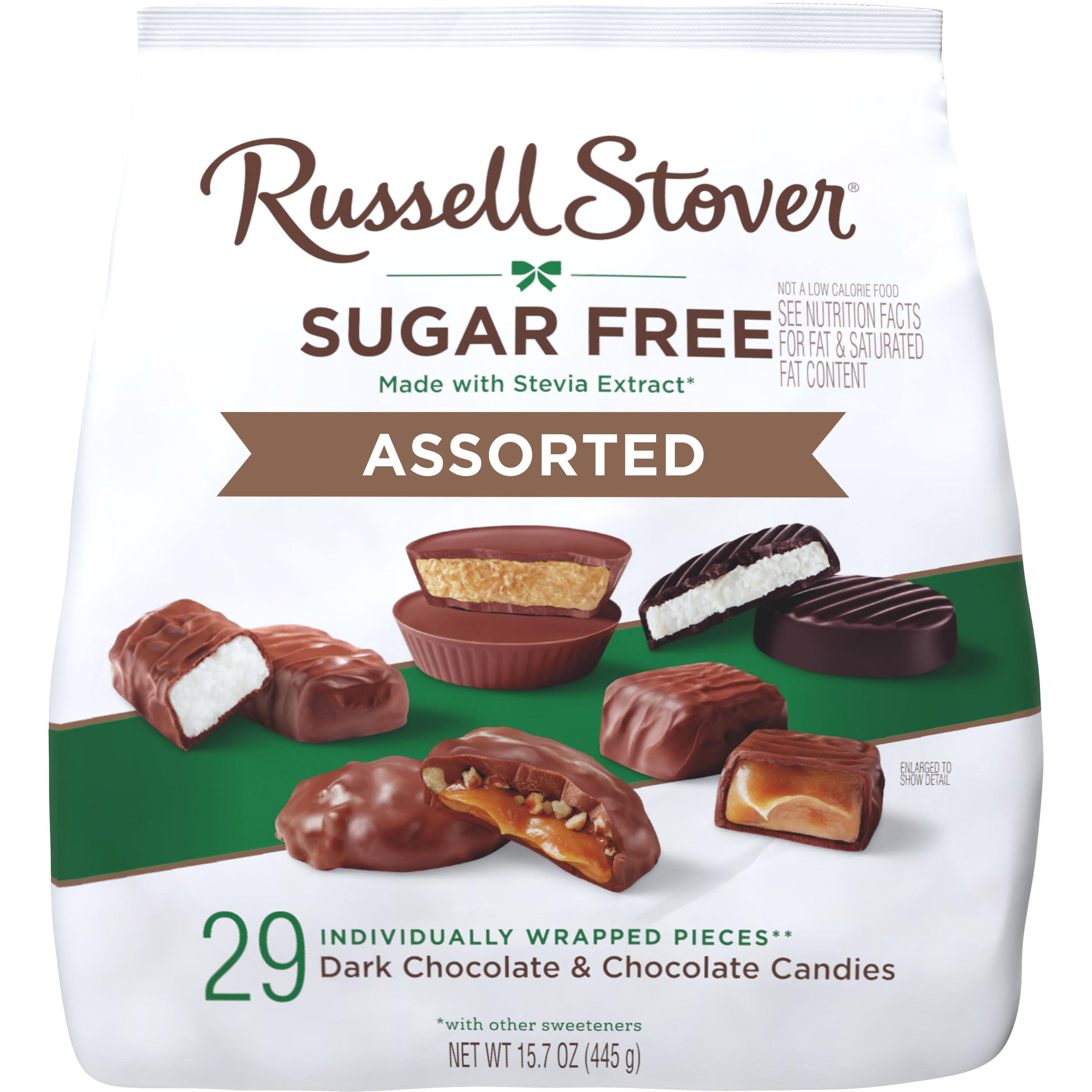 Pack of 4 Russell Stover Assorted Sugar Free Chocolate Candy - 29 pc - Package may vary ...