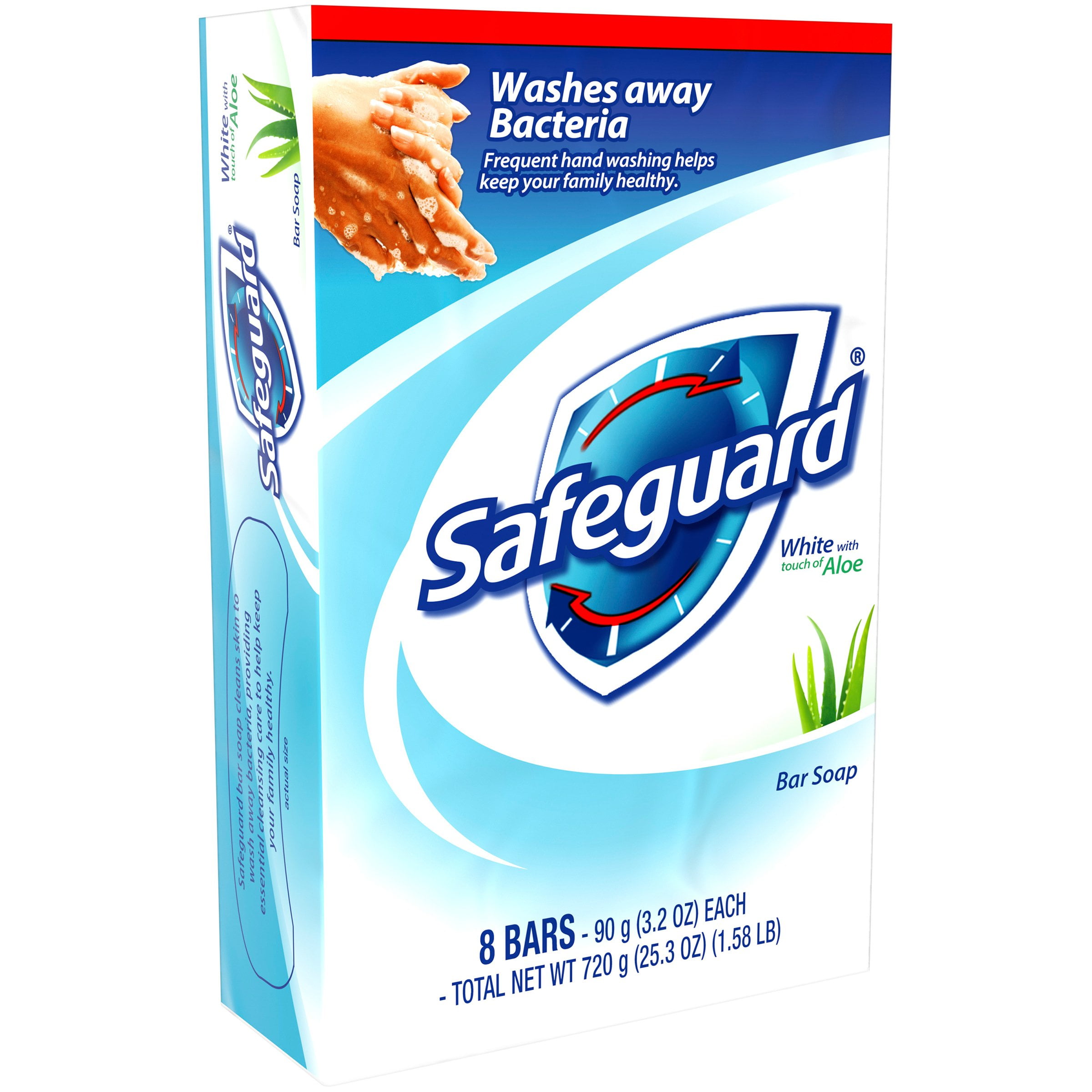 Pack of 4 Safeguard White with Aloe Bar Soap - 8 ct - Package may vary ...