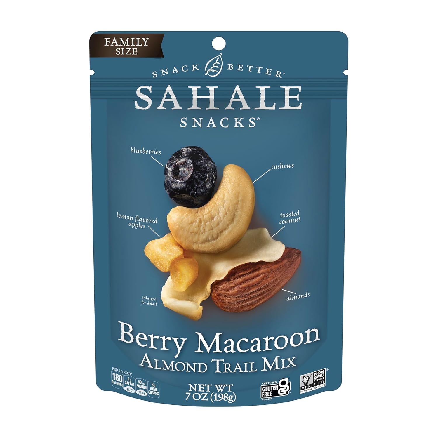Pack of 4, Sahale Snacks Berry Macaroon Almond Trail Mix, 7 oz ...