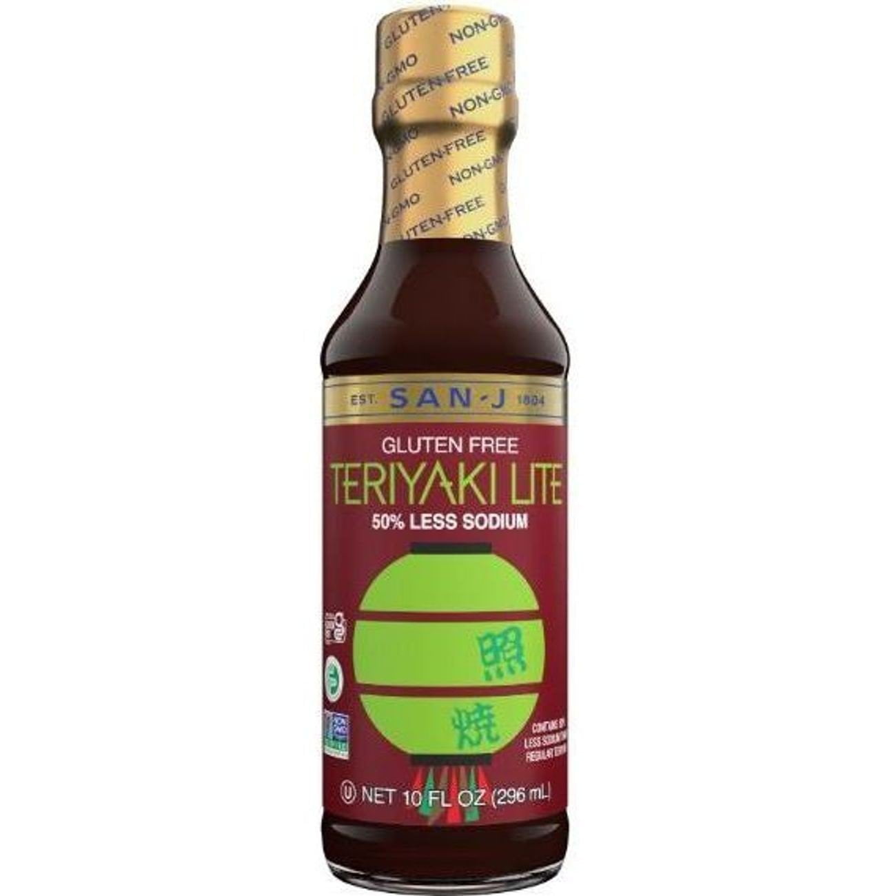 Pack of 4 San-J Less Sodium Teriyaki Lite Sauce - 10 oz - Package may ...