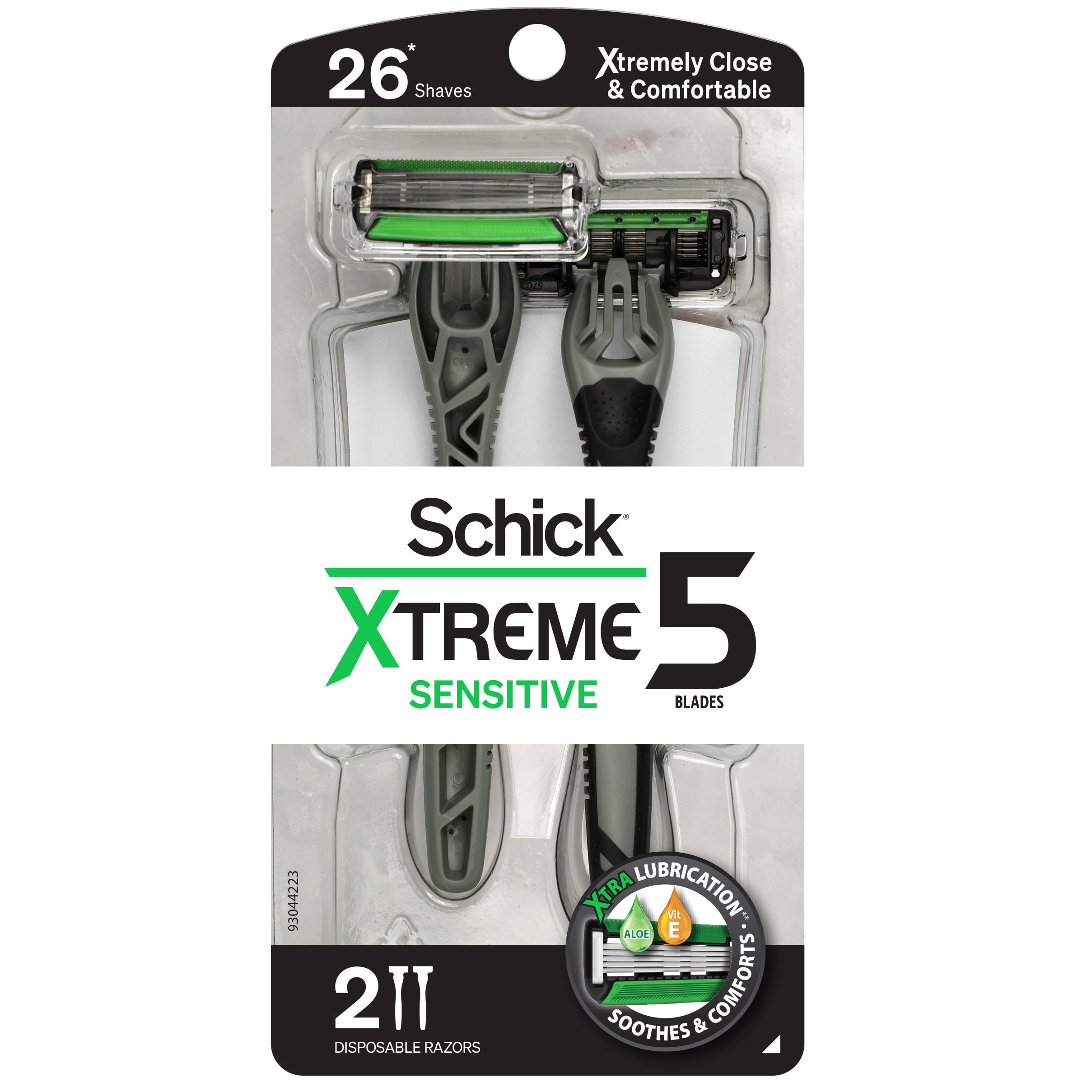 Pack of 4 Schick Xtreme Sensitive 5-Blade Disposable Razors - 2 ct ...
