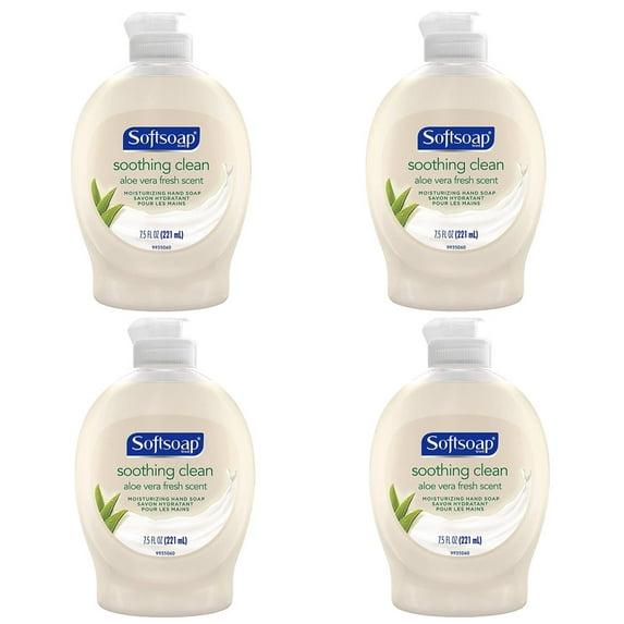 Pack of (4) Softsoap Liquid Hand Soap with Flip Top Cap, Soothing Clean ...