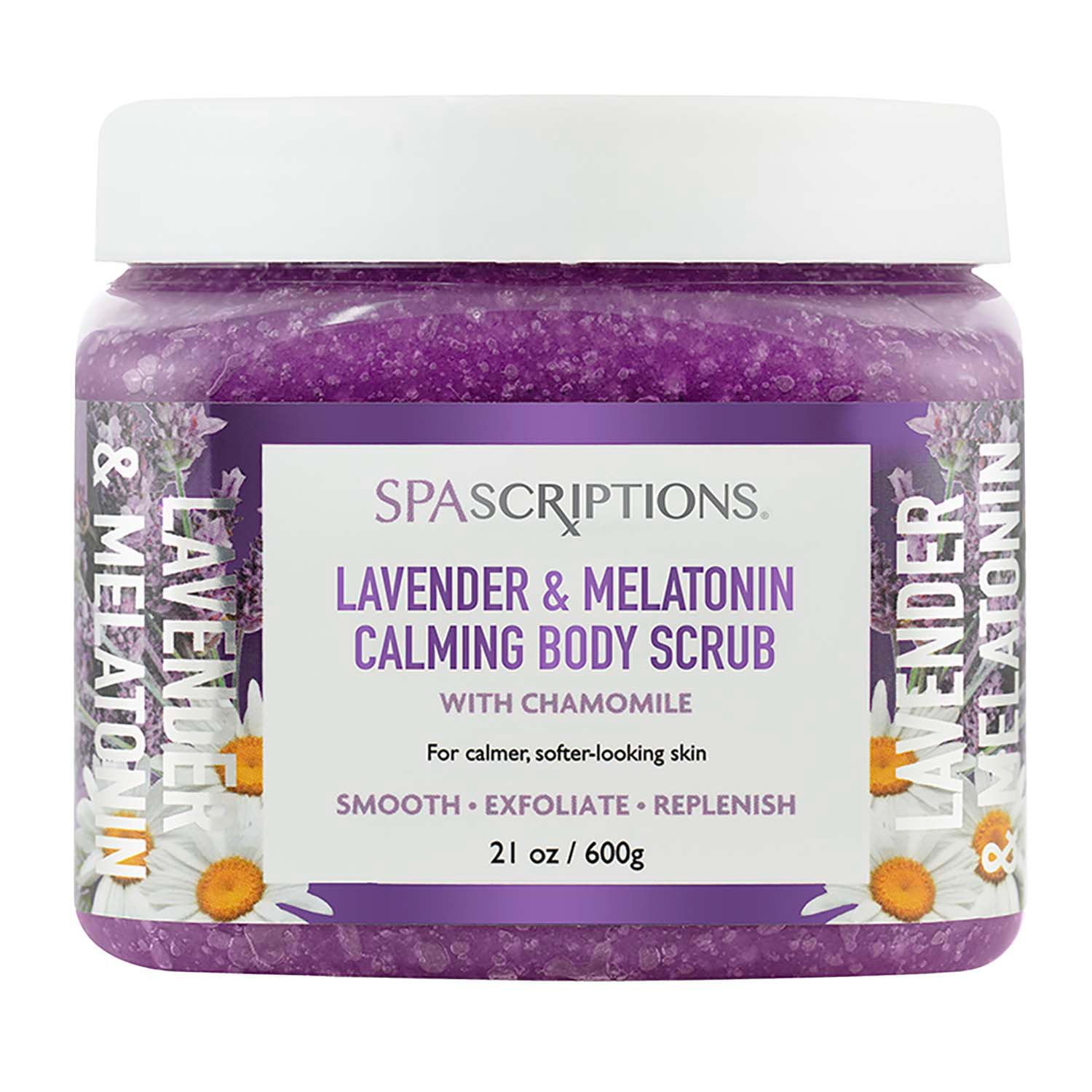 Pack of 4 SpaScriptions Calming Body Scrub - Lavender & Melatonin - 21 oz - Package may vary ...