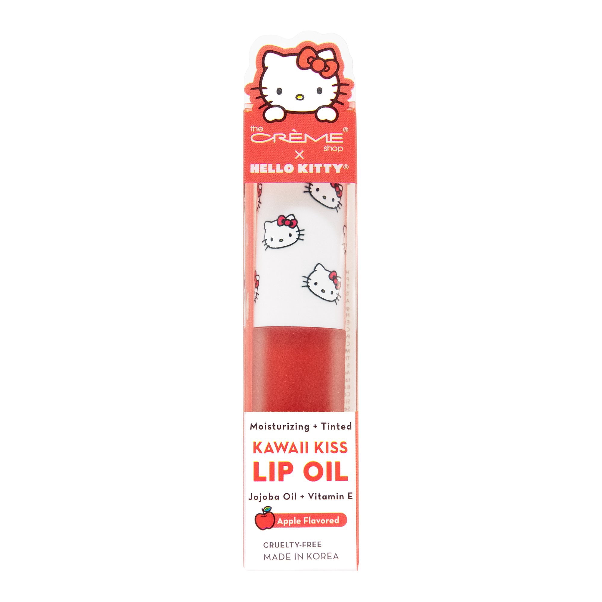 Pack of 4 The Crème Shop Hello Kitty Kawaii Kiss Lip Oil Apple - Each ...