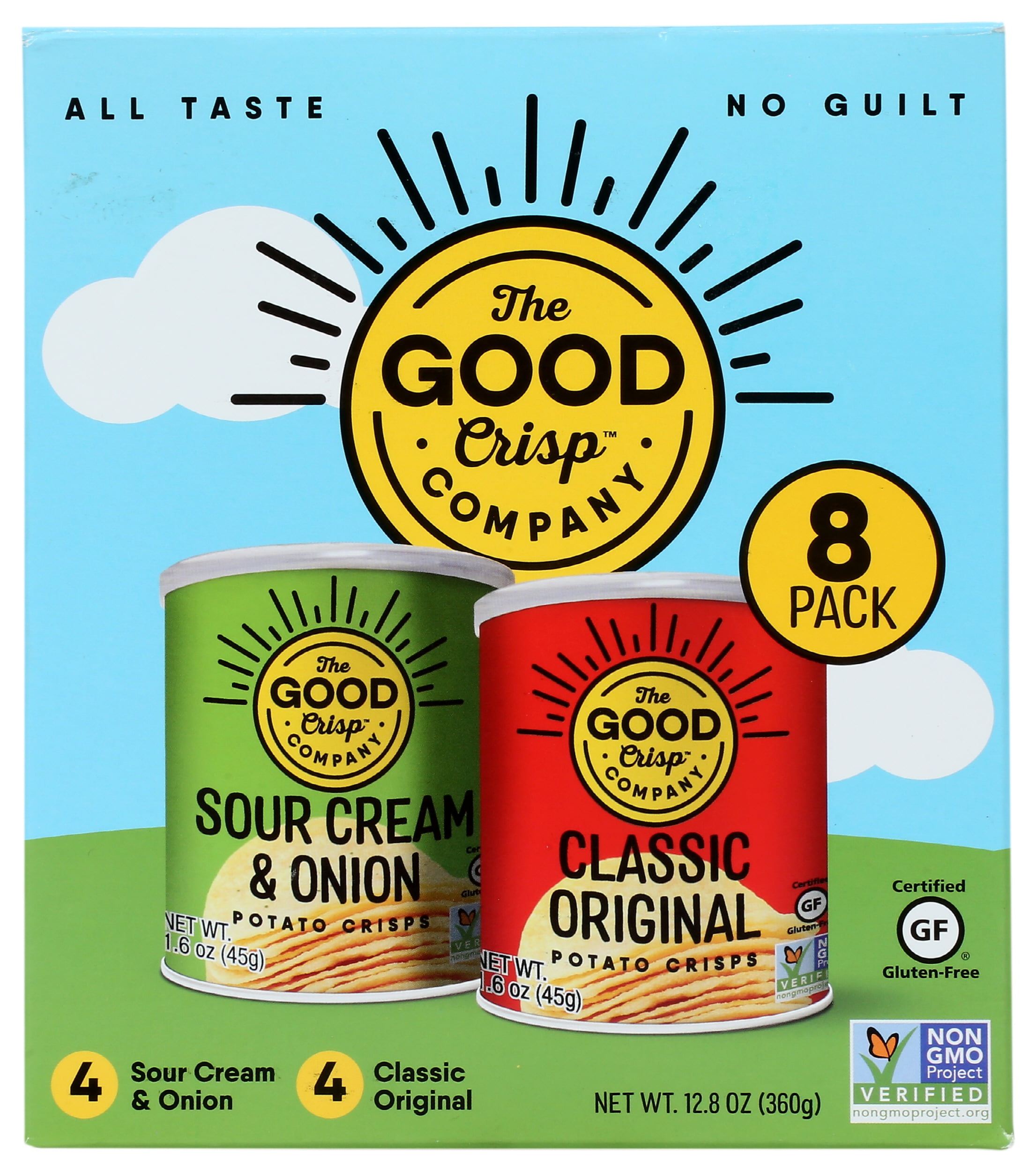 (Pack of 4), The Good Crisp Company Variety Pack Crisps, 8 pcs - 12.8 ...