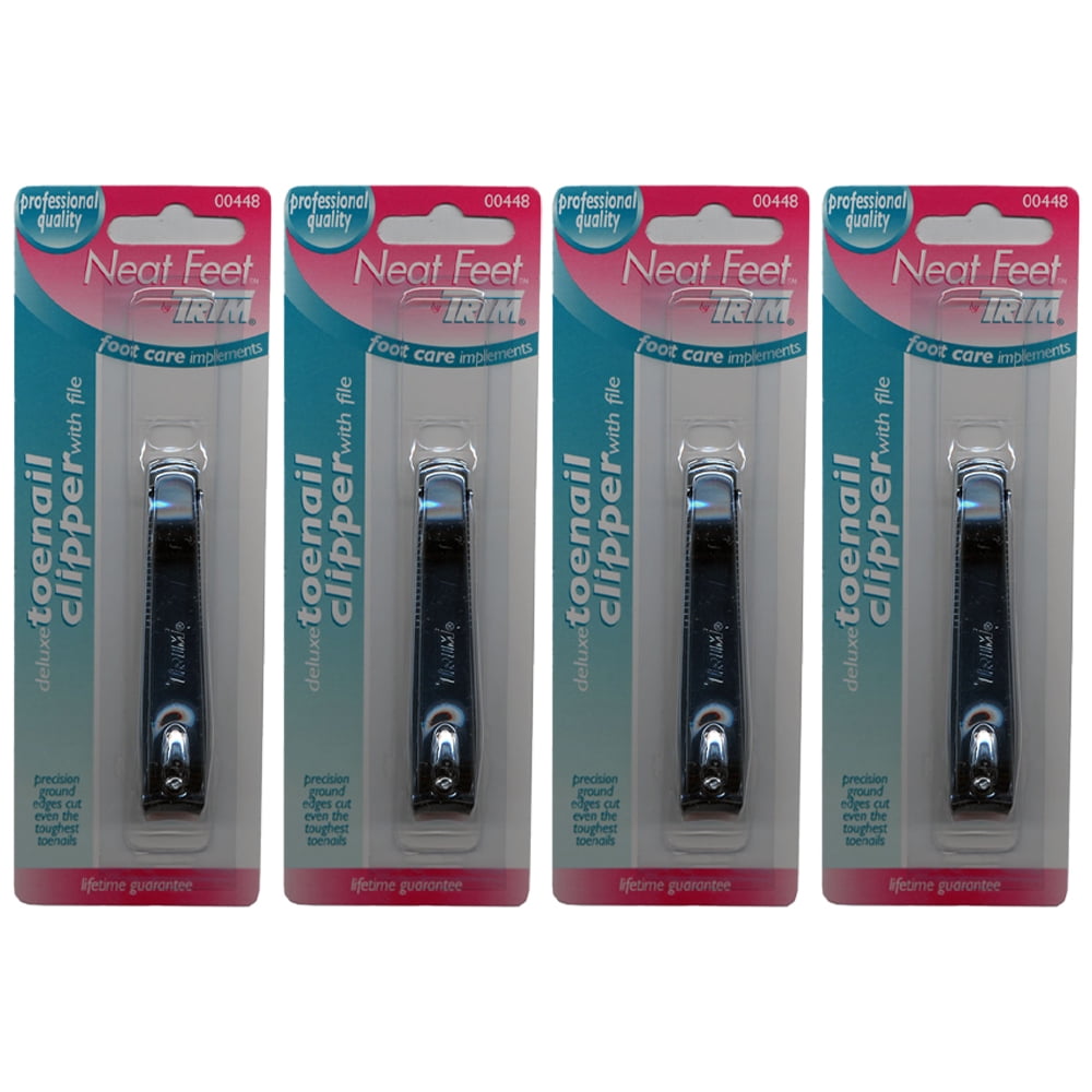 Pack of (4) Trim Toenail Clipper with File - Walmart.com
