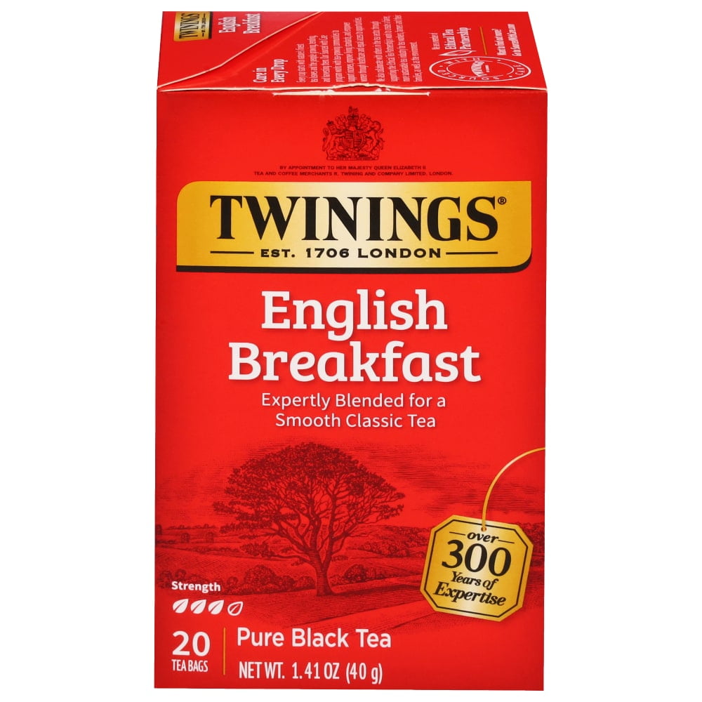 Pack of 4 Twinings Of London English Breakfast Black Tea Bags, 20 ct ...