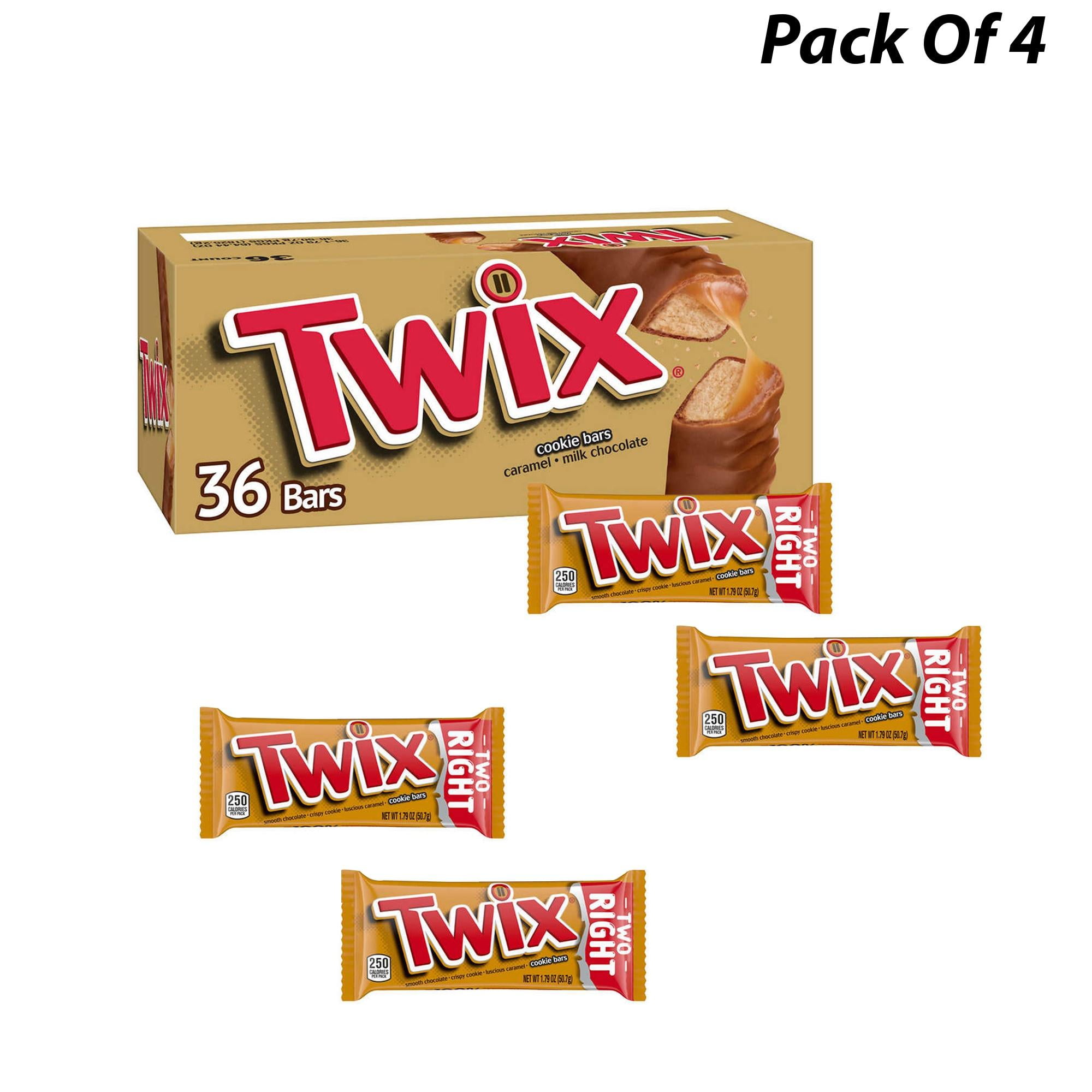 Pack of 4 Twix Cookie Bars Full Size Caramel Milk Chocolate | 1.79 OZ per pack | Crown Craze ...