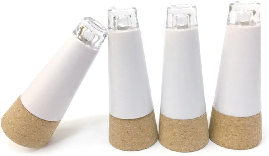 Pack of 4 USB Rechargeable Cork Shape Bottle Light 12 Lumens Durable ...