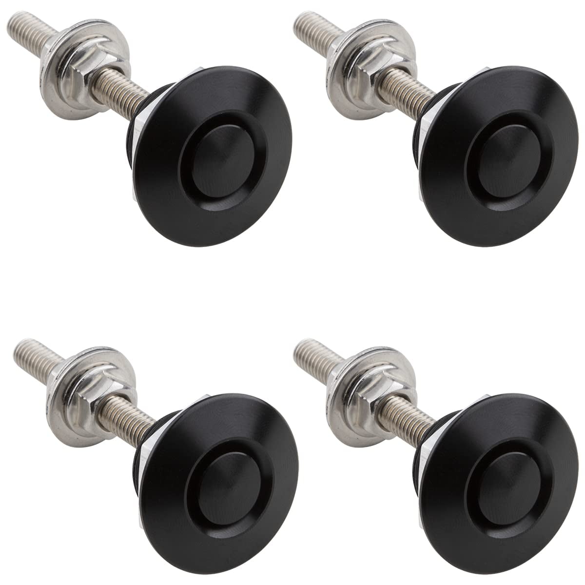 Pack of 4 Universal RRF12 Aluminum Vehicle Hood Pins - License Plate ...