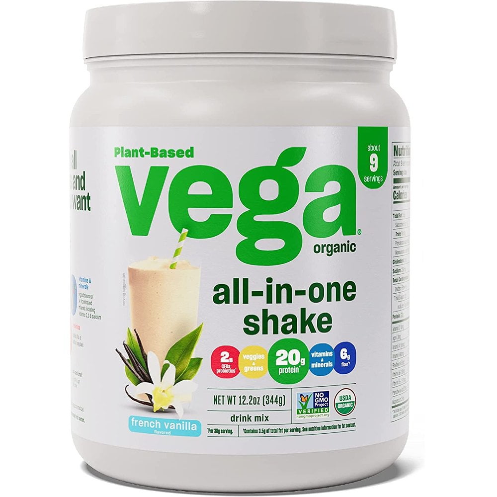 Pack of 4 Vega Plant-Based All-in-One 20g Protein Shake Mix - French ...