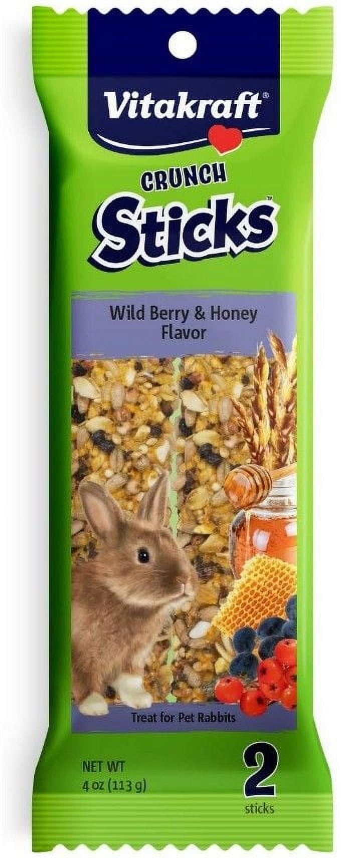 [Pack of 4] Vitakraft Wild Berry and Honey Flavor Crunch Sticks 2 count ...