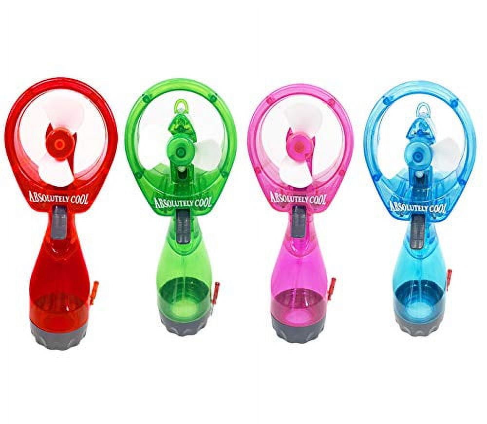 Pack of 4 Water Spray Mist Bottle Fan Portable Handheld Fan Mister AA ...