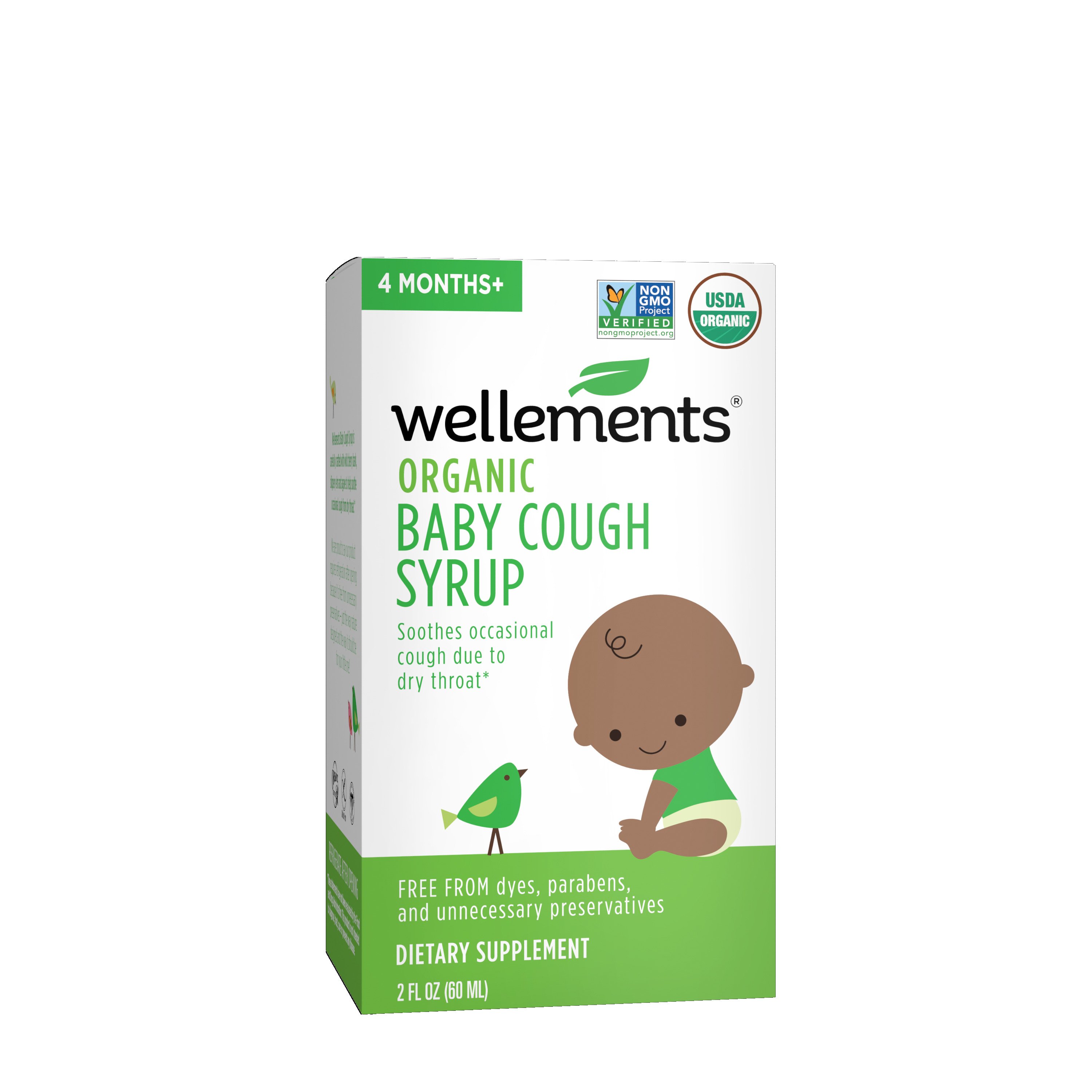 Pack of 4 Wellements Organic Baby Cough & Mucus Syrup - 2 oz - Package ...