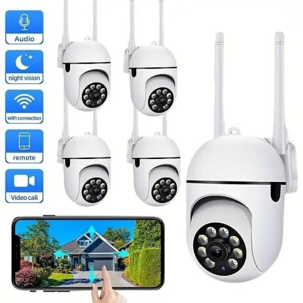 Pack of 4: Wireless Wi-Fi Security Camera with Motion Detection & Night ...