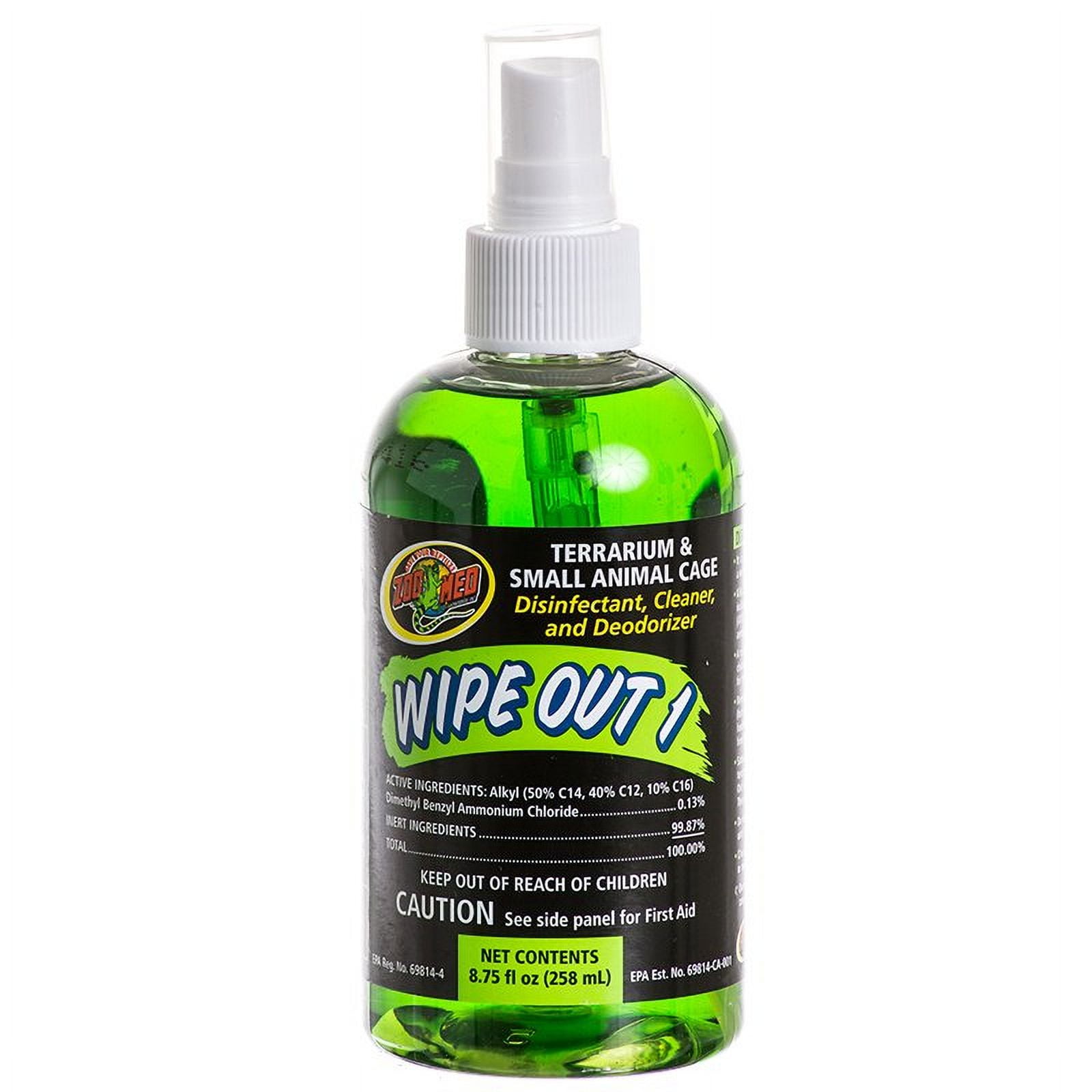 [Pack of 4] Zoo Med Wipe Out 1 Terrarium Cleaner, Disinfectant and ...