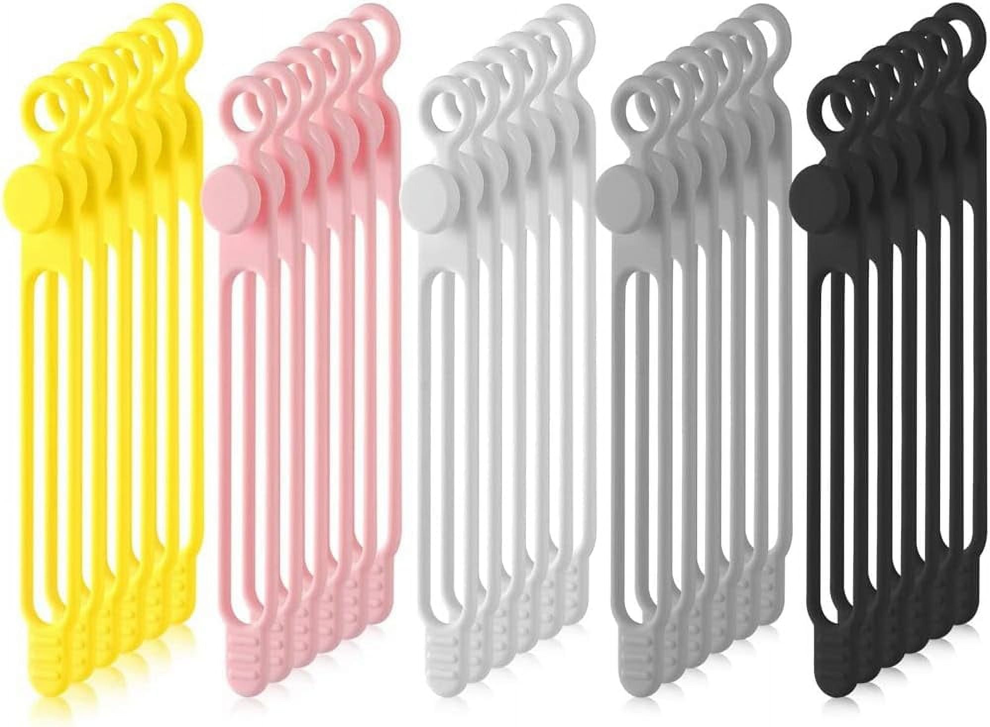 Pack of 40 , Reusable, Holder, , Adjustable , Multi- Cable Organiser (5 ...