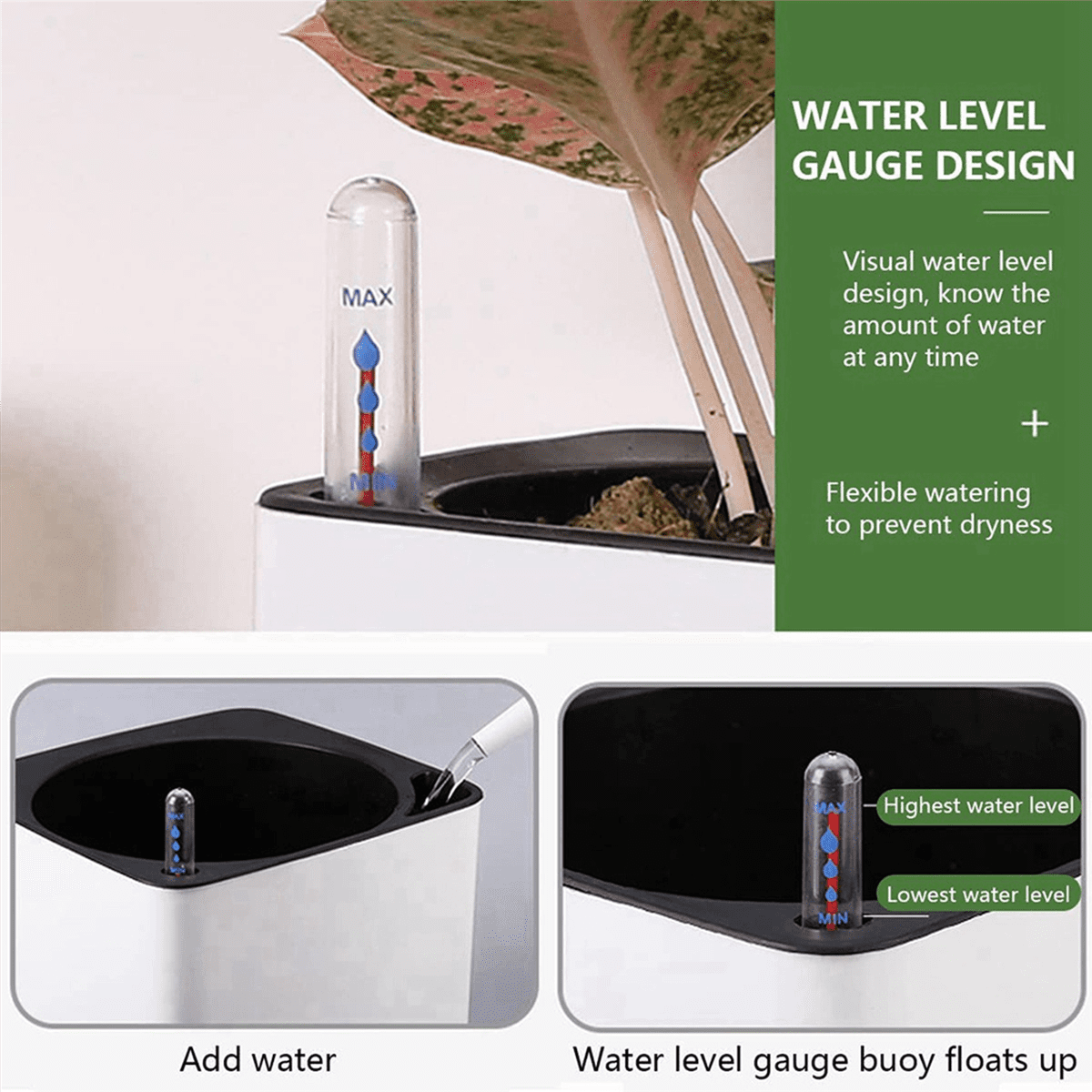 Pack of 40 Soil Moisture Meter, 20 cm Plant Water Level Indicator ...