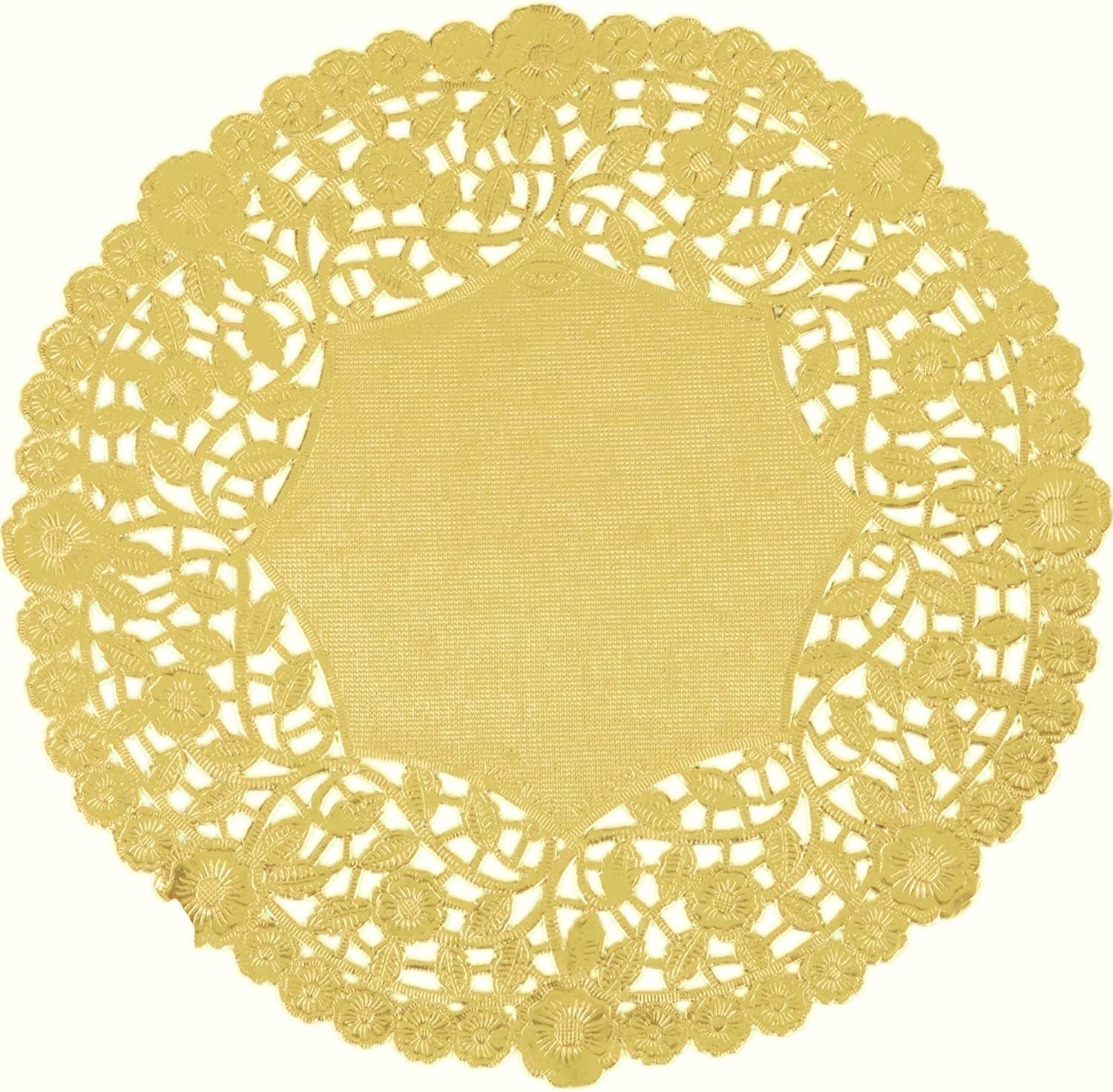 The Baker Celebrations Gold Foil Paper Lace Doilies, 12-Inch, Pack of ...