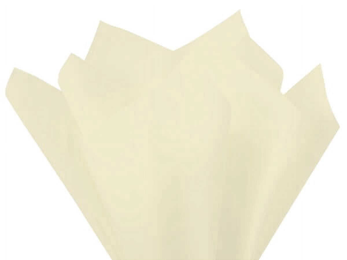 Pack of 480, Solid Cream Tissue Paper 20 x 30" Sheet Flat Ream Made ...