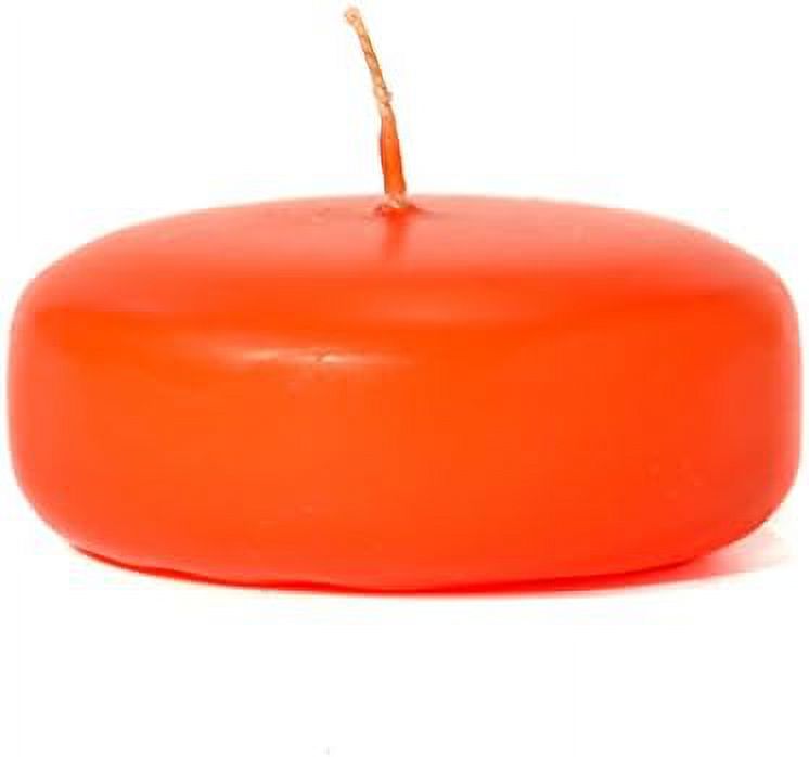 Pack of 5, 3" x 1.25" Small Disk Floating Candles Burnt Orange for ...