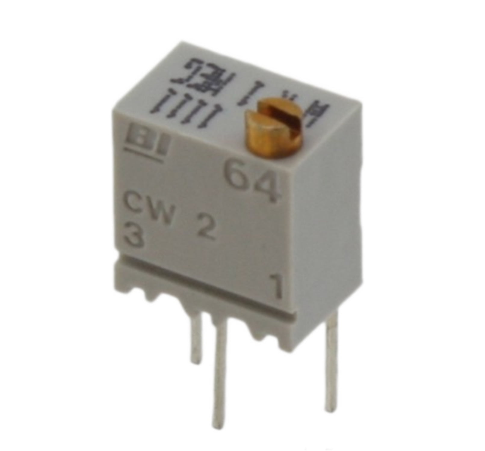 Pack of 5 64WR10KLF Trimmer 10 kOhms 0.25W, 1/4W PC Pins Through Hole ...