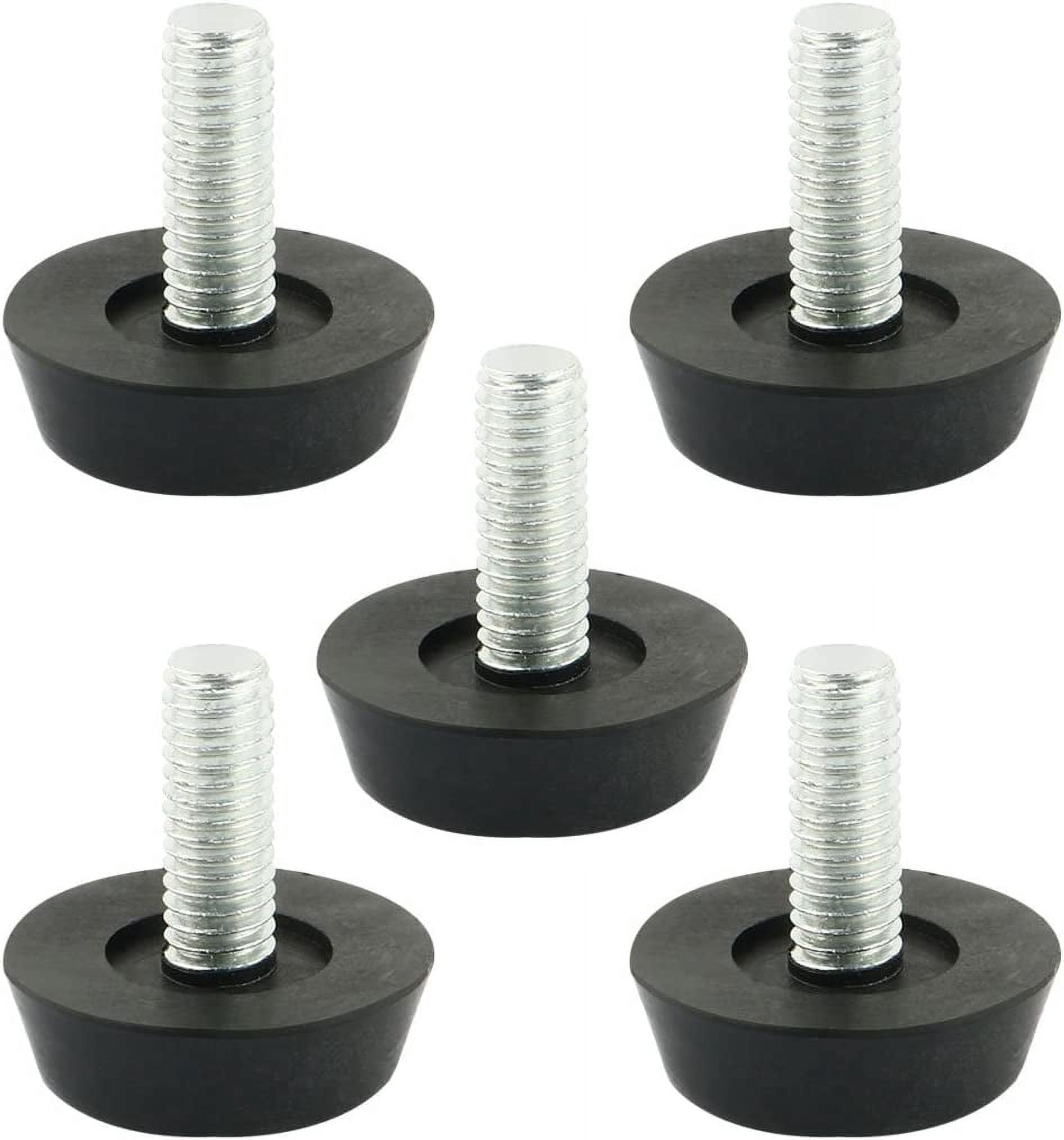 Pack of 5 Adjustable Furniture Feet M6 x 15mm Thread Table Screw On ...