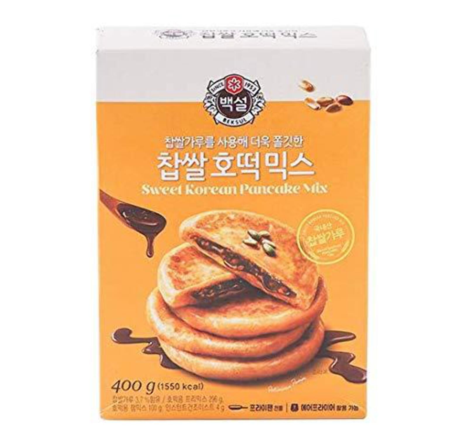 [Pack of 5] CJ Beksul Korean Sweet Pancake Mix, Korean Fancy Hotcake Mix; Hotteok (14.10 oz ...