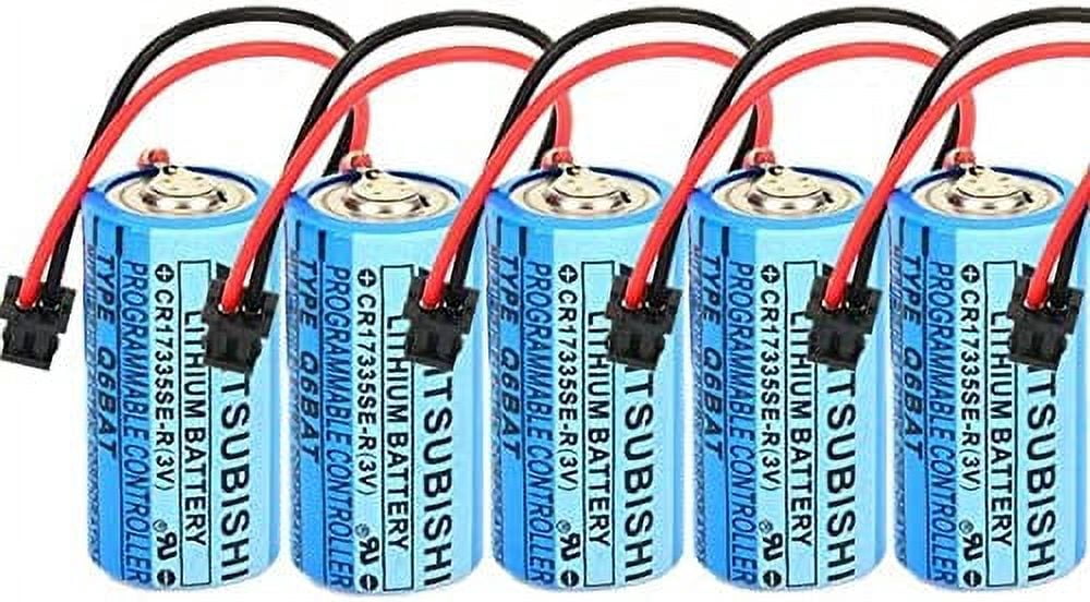 (Pack of 5) CR17335SE-R/3V Q6BAT PLC 3V 1800mAh Li-ion Battery for ...