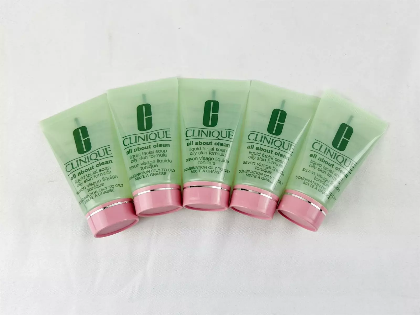 Pack of 5 Clinique All About Clean Liquid Facial Cleanser Soap, Oily ...