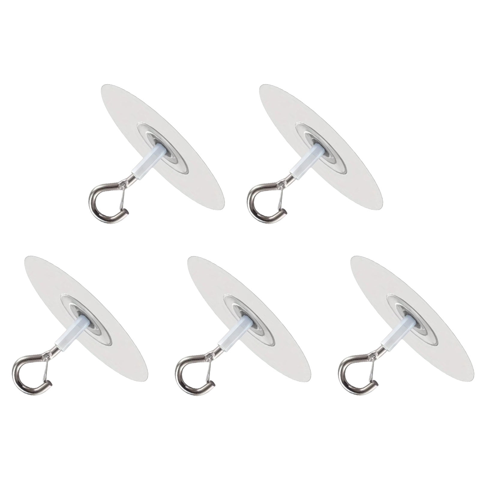 Pack of 5 Heavy Duty Iron Adhesive Hooks for Ceiling Wall Mounting ...
